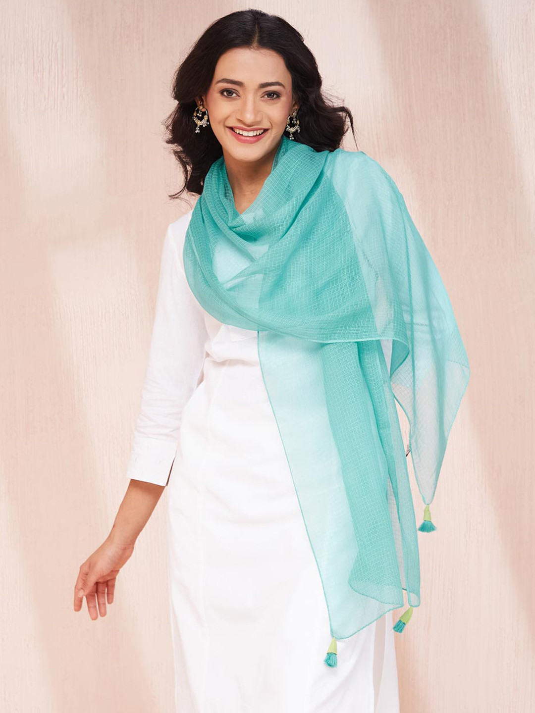 Buy Fabindia Tasselled Border Woven Stole - Stoles for Women 29614676 ...
