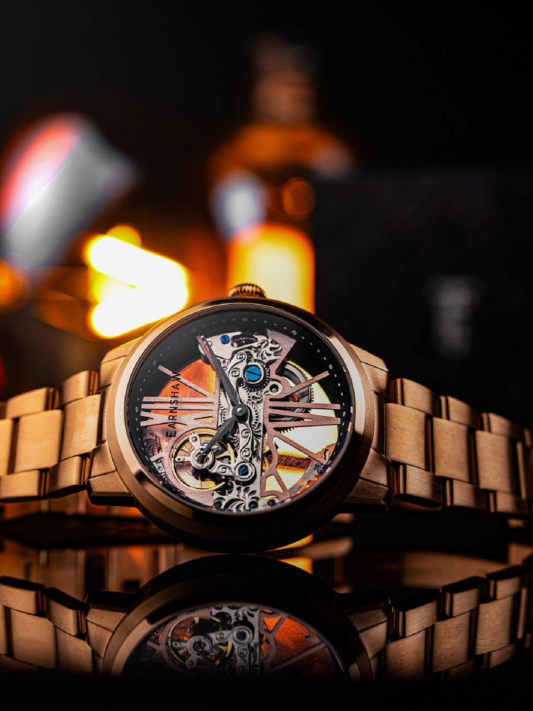 Buy EARNSHAW Men Dial & Stainless Steel Straps Analogue Automatic ...