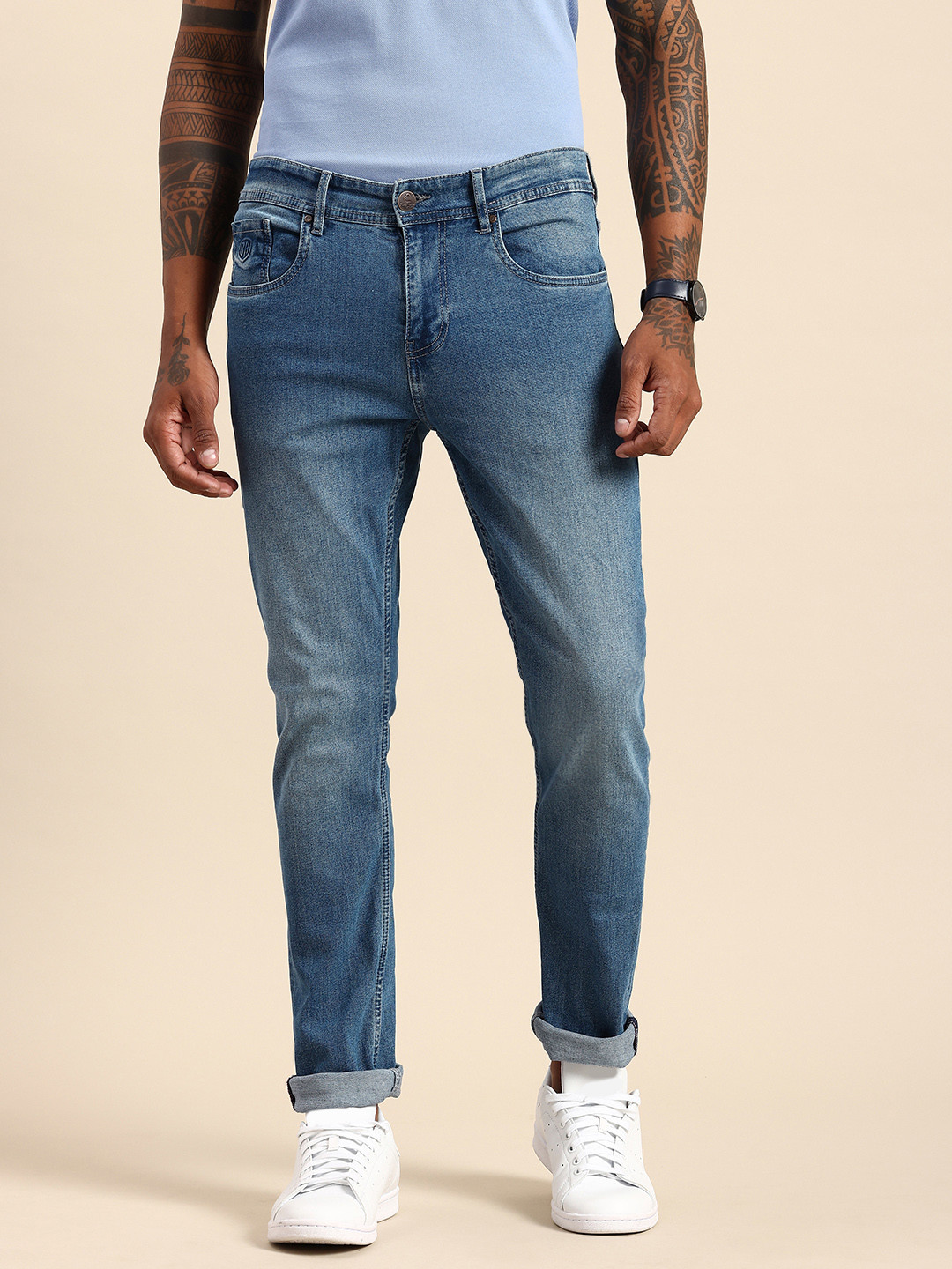Buy Being Human Men Slim Fit Heavy Fade Stretchable Jeans - Jeans for ...