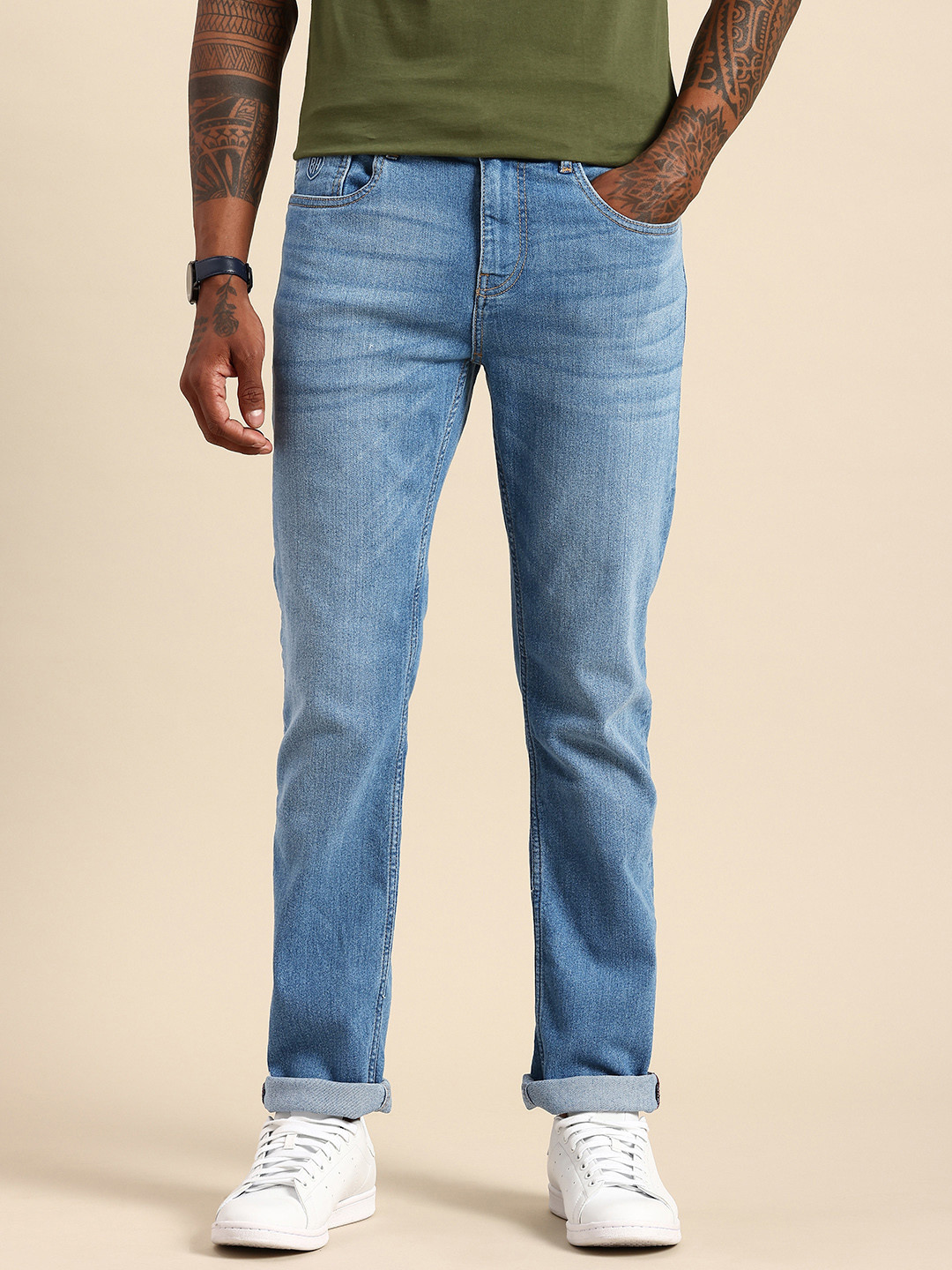 Buy Being Human Men Straight Fit Heavy Fade Stretchable Jeans - Jeans ...