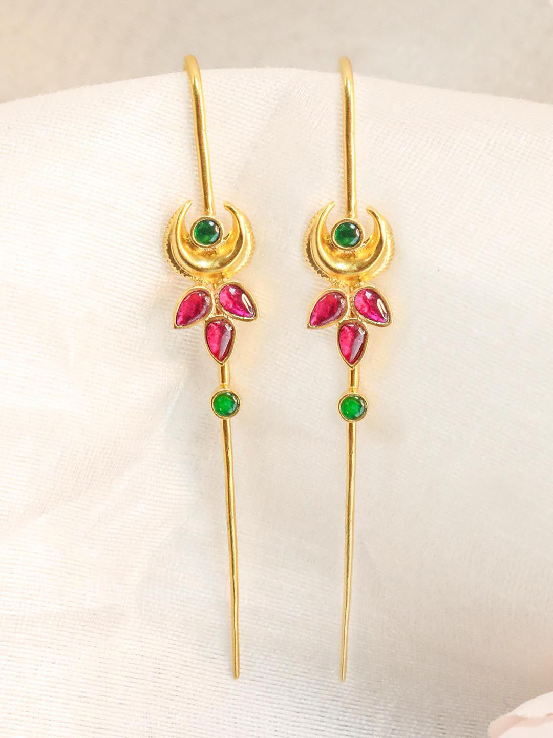 Buy Unniyarcha 92.5 Silver Contemporary Ear Cuff Earrings - Earrings ...