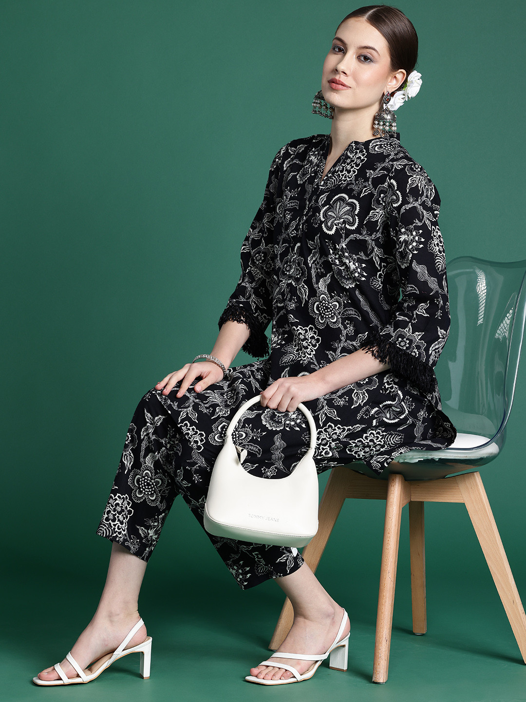 Buy Indo Era Women Printed Pure Cotton Ethnic Co Ords Set - Co Ords for ...