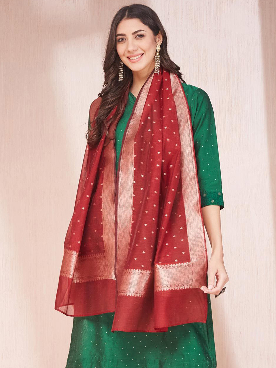Buy Fabindia Women Woven Design Stole - Stoles for Women 29641470 | Myntra