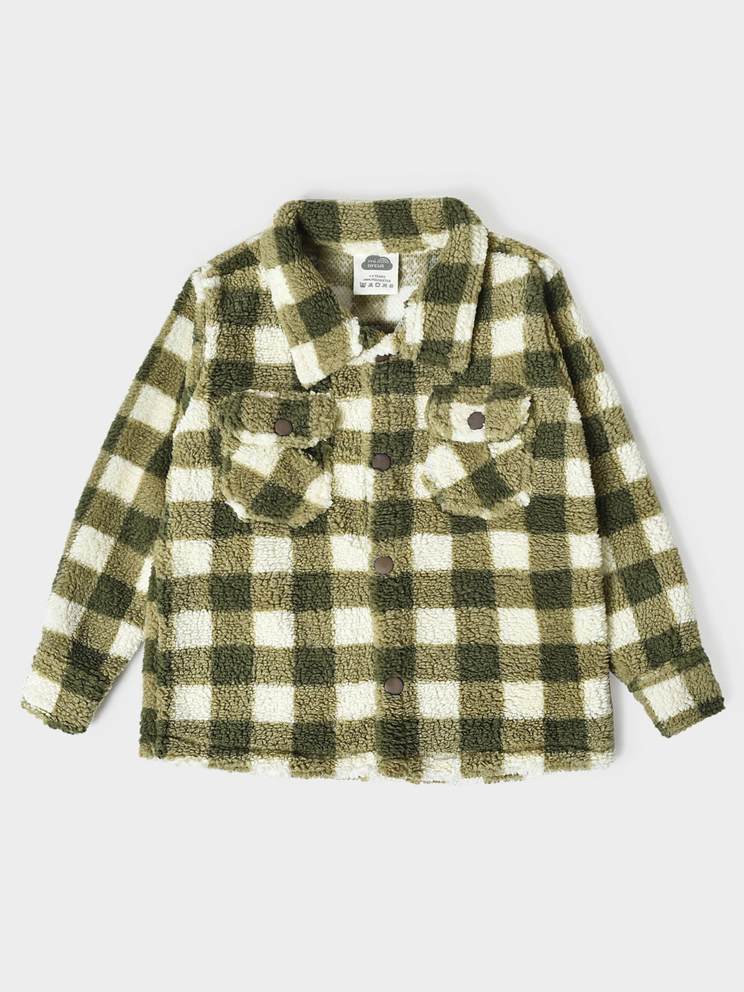 Buy MiArcus Kids Relaxed Fit Buffalo Checked Spread Collar Long Sleeves ...