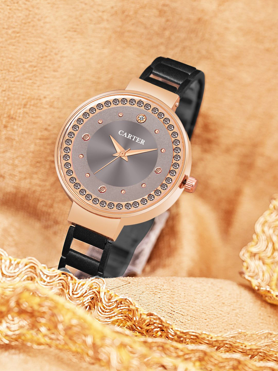 Buy Sandy D Carter Women Embellished Dial Analogue Watch Sandy D Carter ...