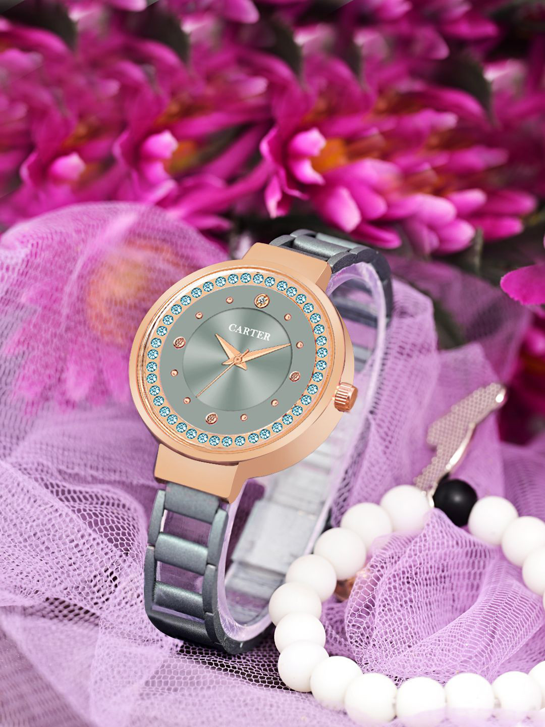 Buy Sandy D Carter Women Round Dial & Bracelet Style Straps Analogue ...