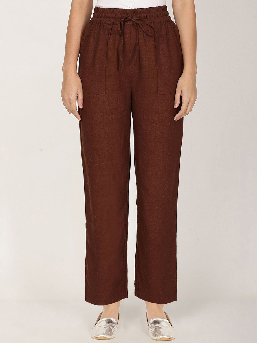 Buy FUTURO Women Relaxed Straight Leg Trousers - Trousers for Women ...