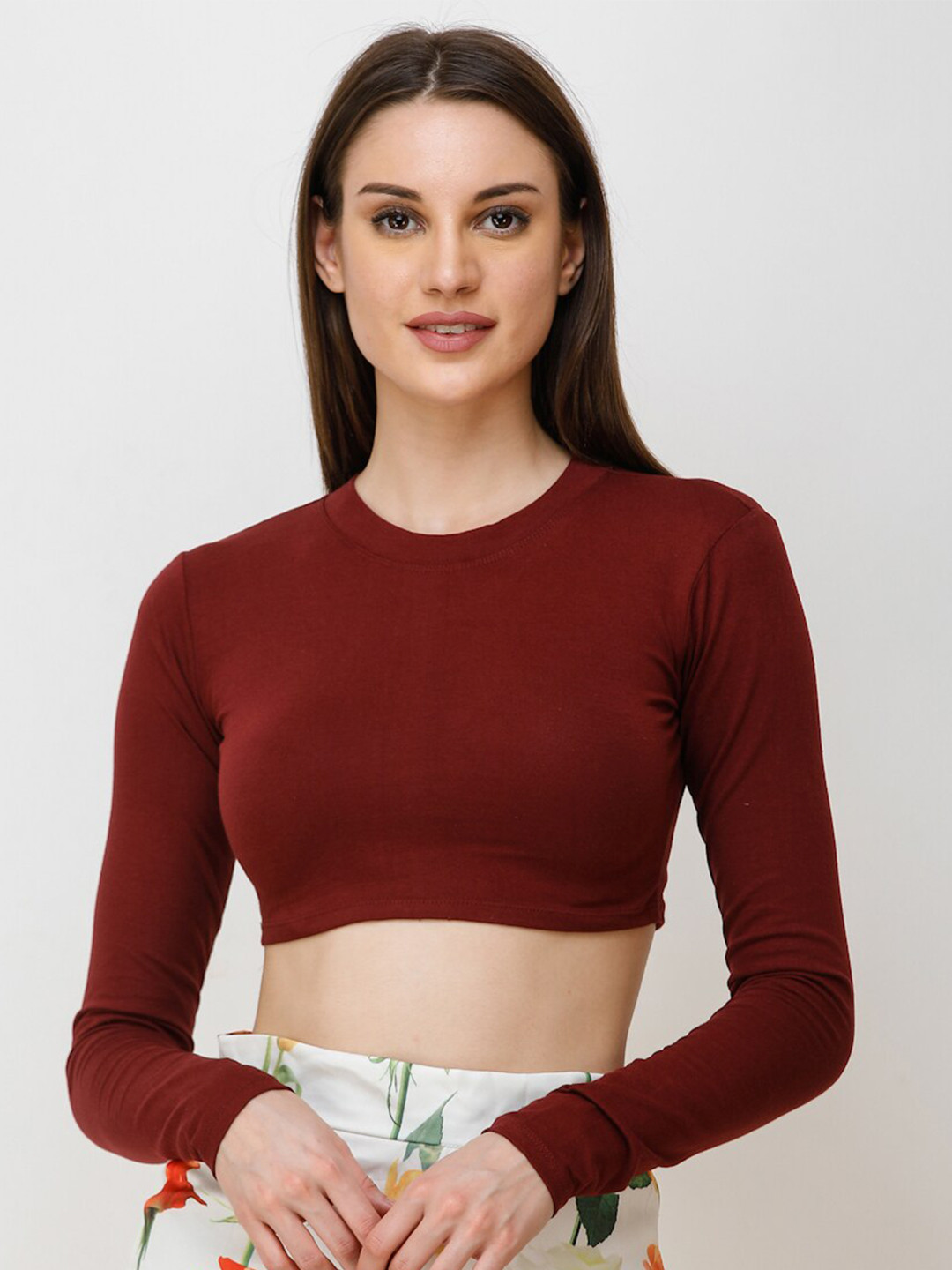 Buy SCORPIUS Women Solid Cotton Crop Top - Tops for Women 29651390 | Myntra
