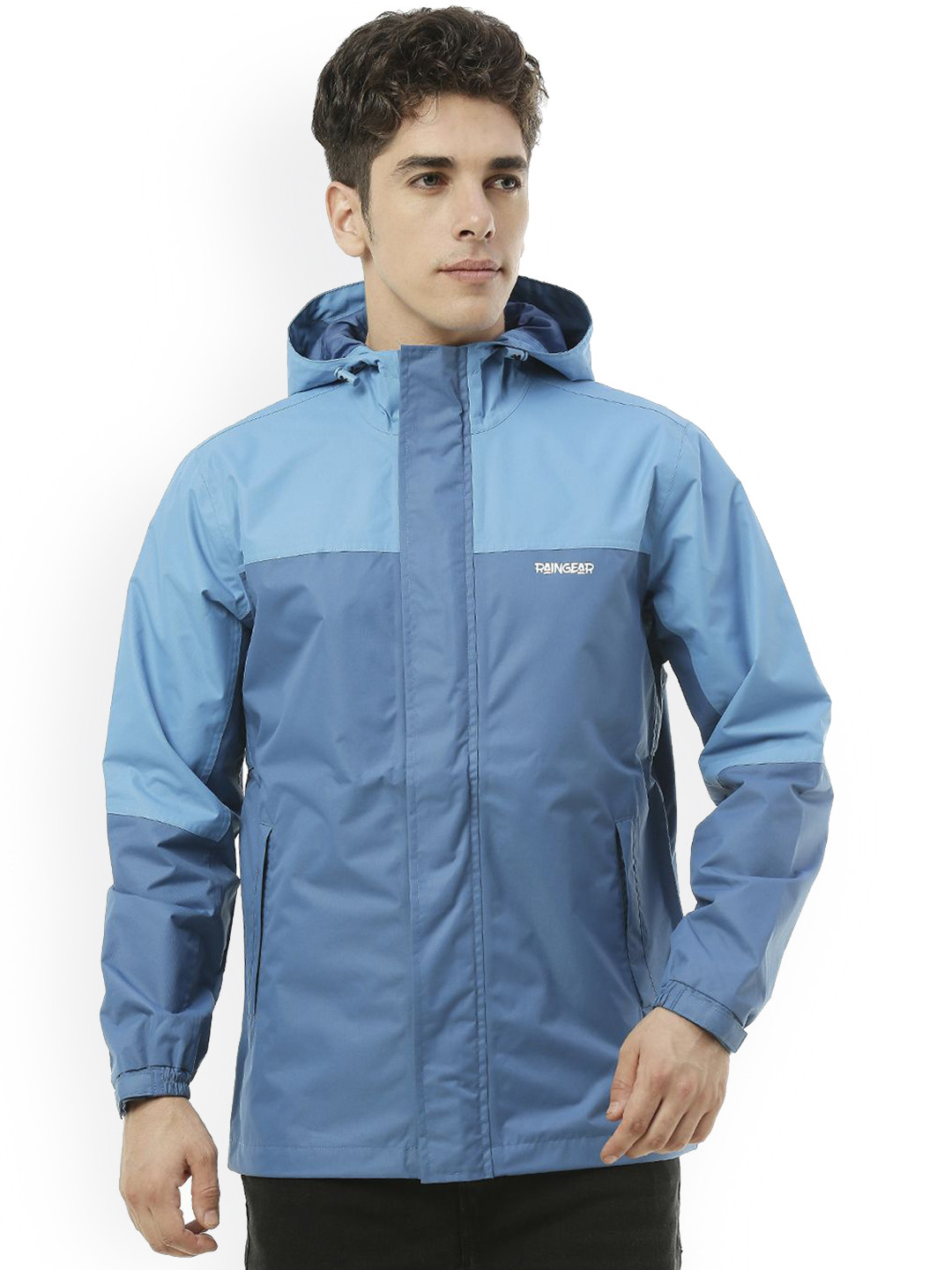 Buy Zeel Men Colorblocked Waterproof Rain Jacket - Rain Jacket for Men ...