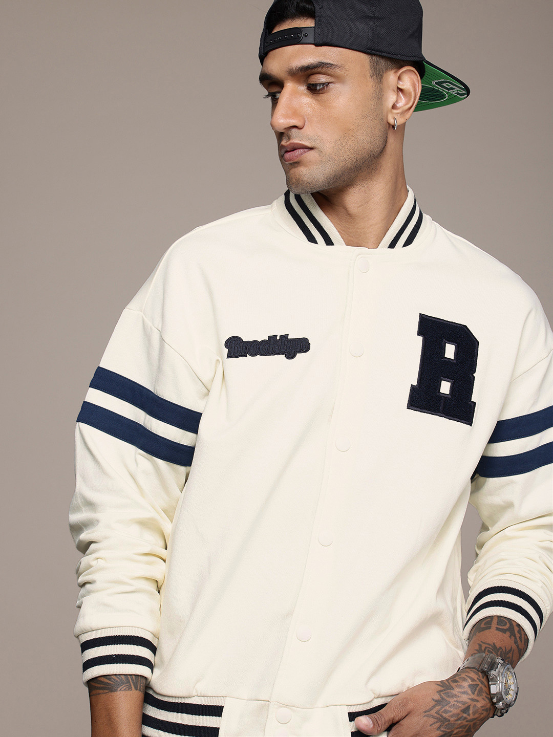 Buy The Roadster Life Co. Relaxed Fit Varsity Jacket - Jackets for Men ...