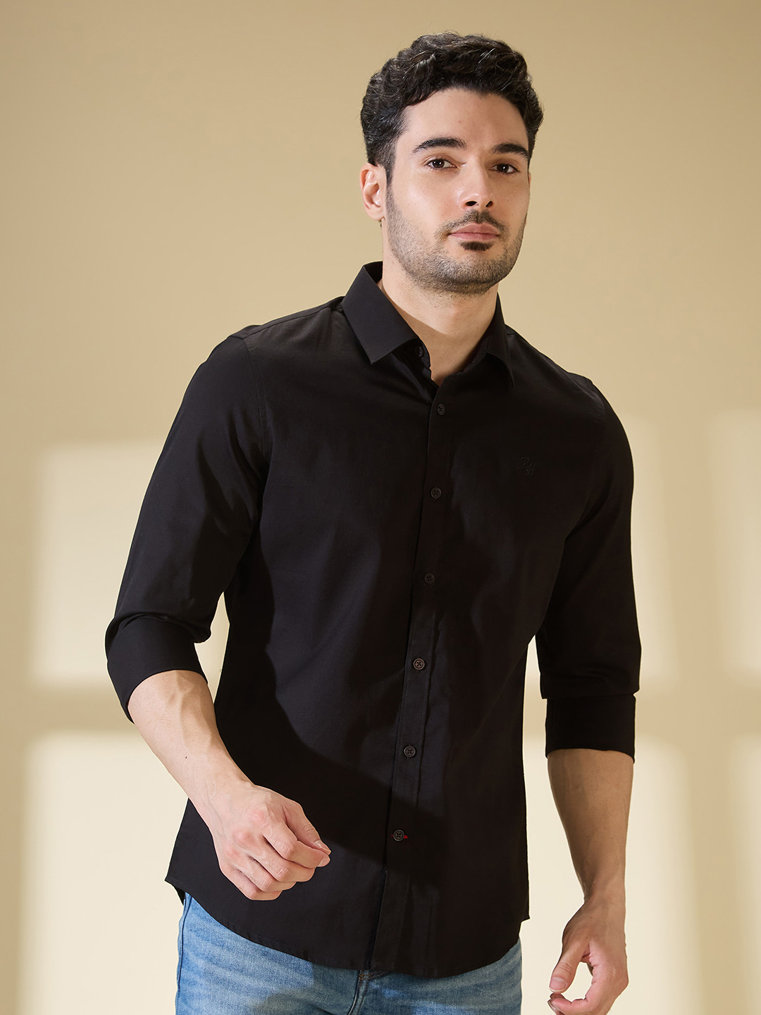 Buy Being Human Men Classic Slim Fit Solid Casual Shirt - Shirts for ...