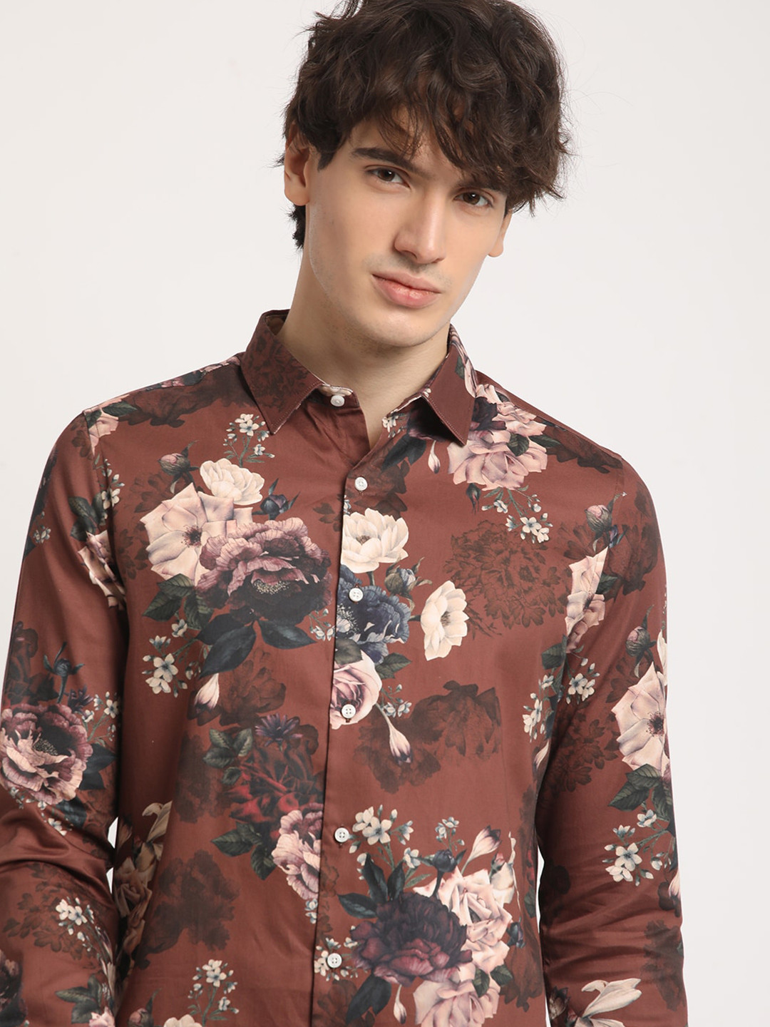 Buy THE BEAR HOUSE Men Floral Printed Slim Fit Casual Shirt - Shirts ...