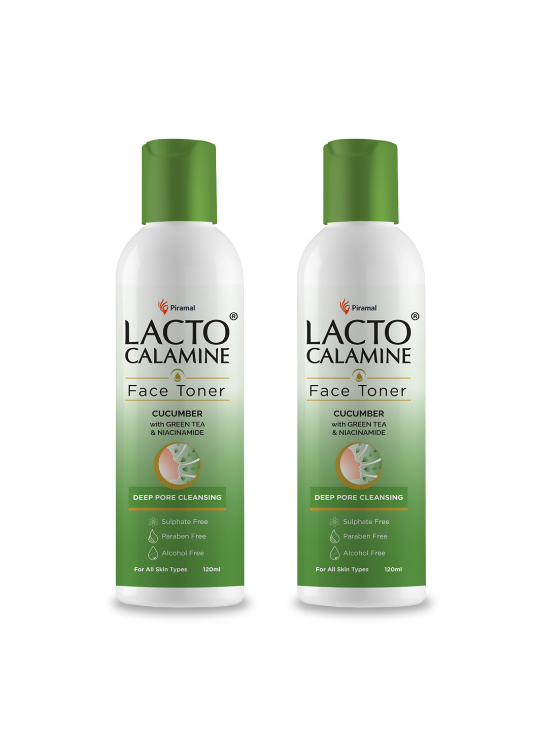 Buy Lacto Calamine Set Of 2 Cucumber Face Toner With Green Tea ...
