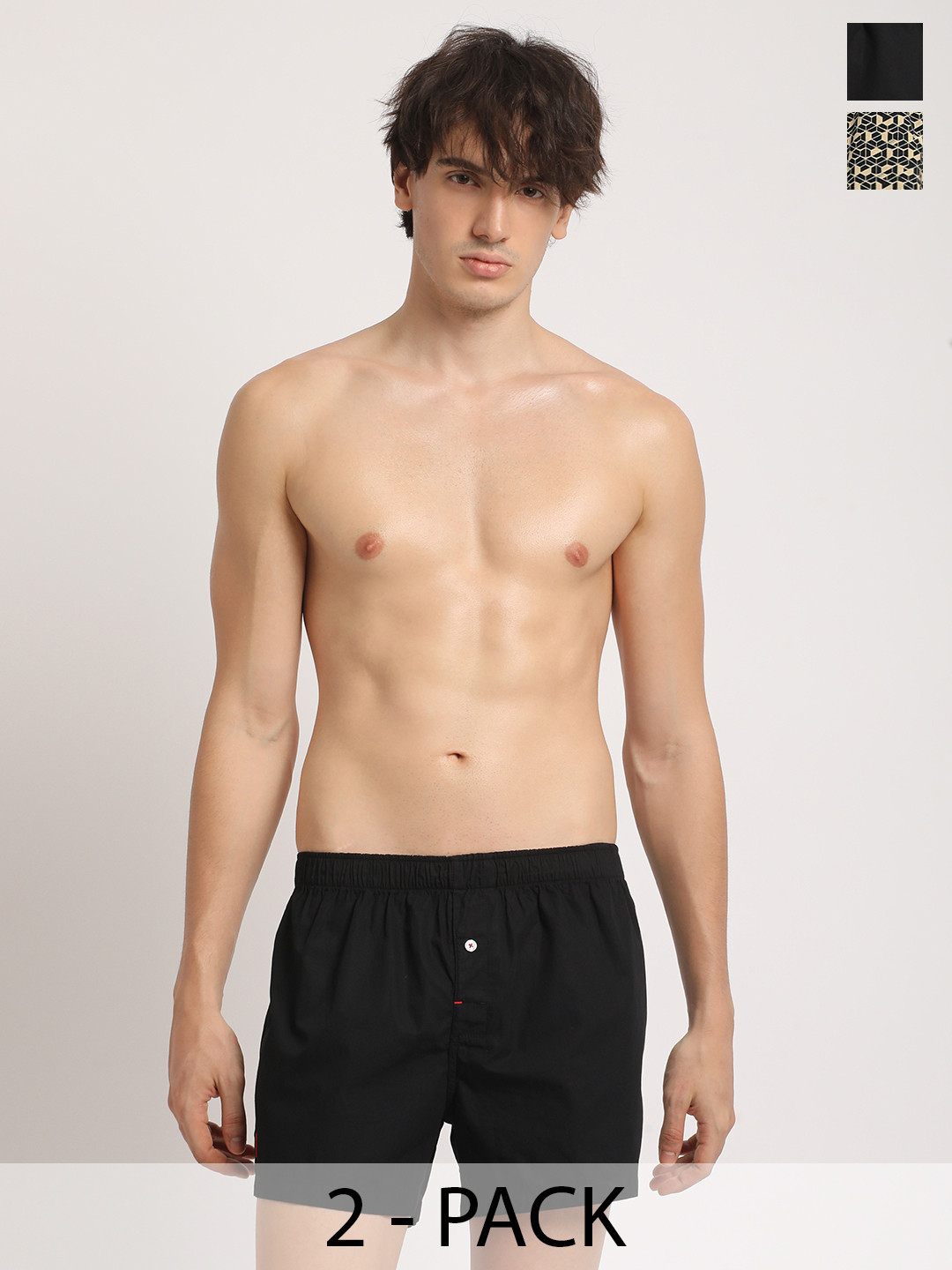 Buy THE BEAR HOUSE Pack Of 2 Assorted Pure Cotton BoxersBOX FISHEL AS ...