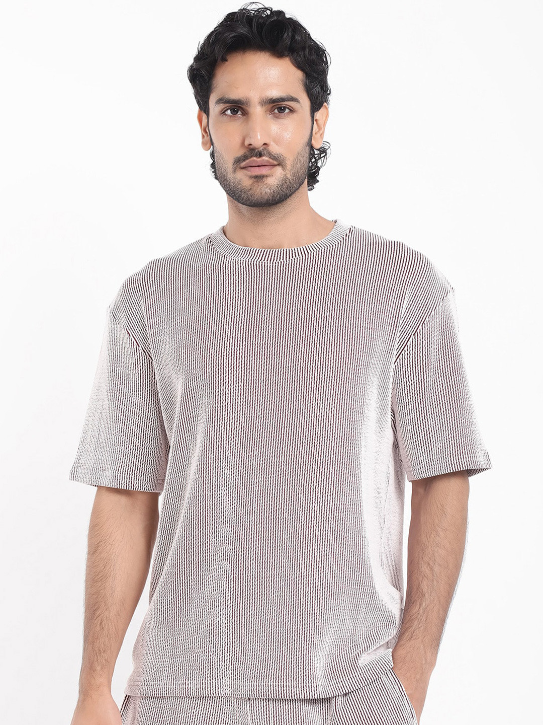 Buy RARE RABBIT Men Zavet T Extended Sleeves Oversized T Shirt ...