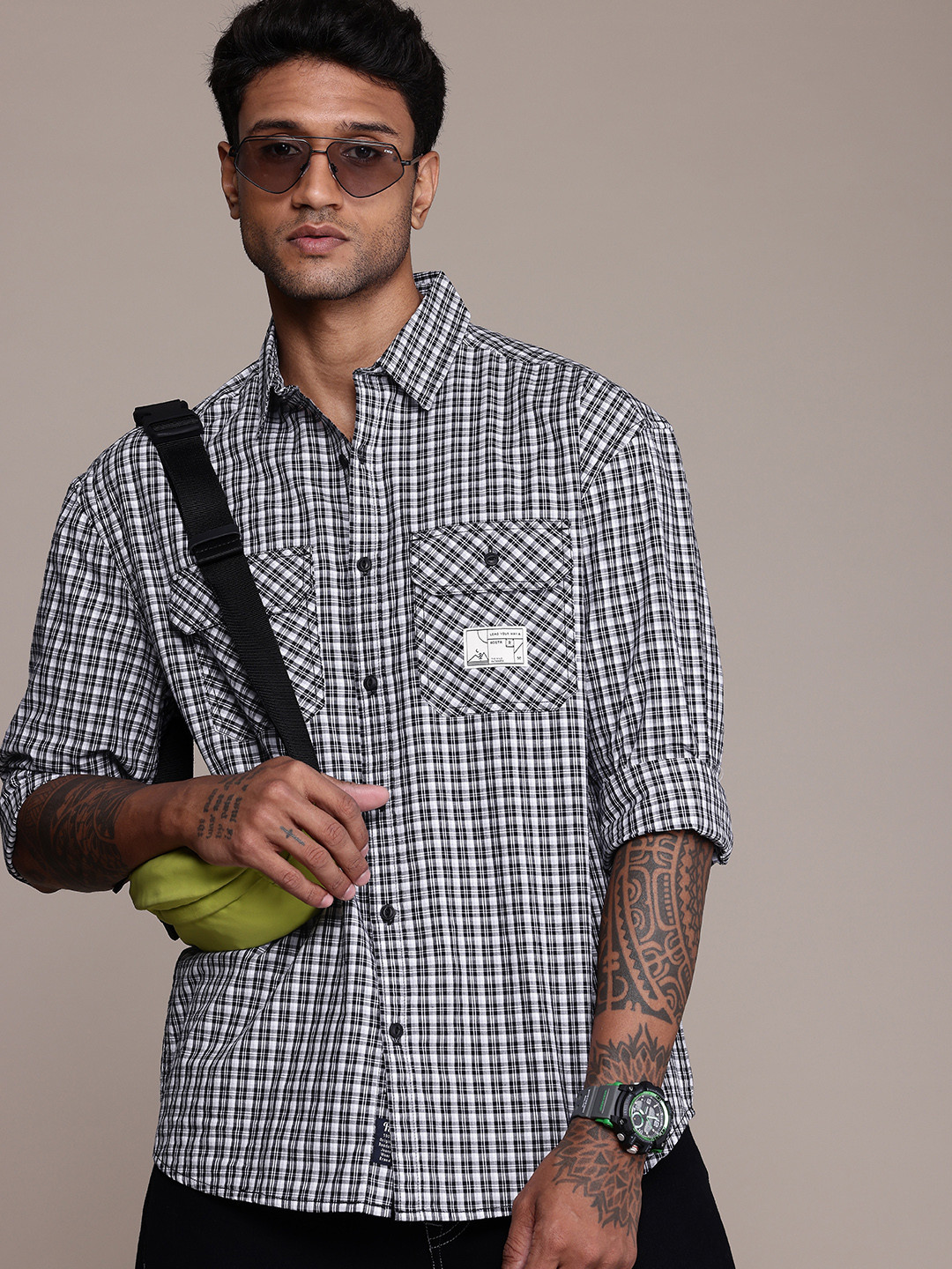 Buy The Roadster Life Co. Pure Cotton Checked Relaxed Fit Casual Shirt - Shirts for Men 29658478 ...