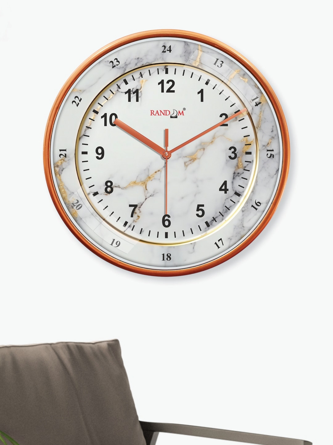 Buy RANDOM Printed Round Shaped Sweep Silent Movement Contemporary Wall ...