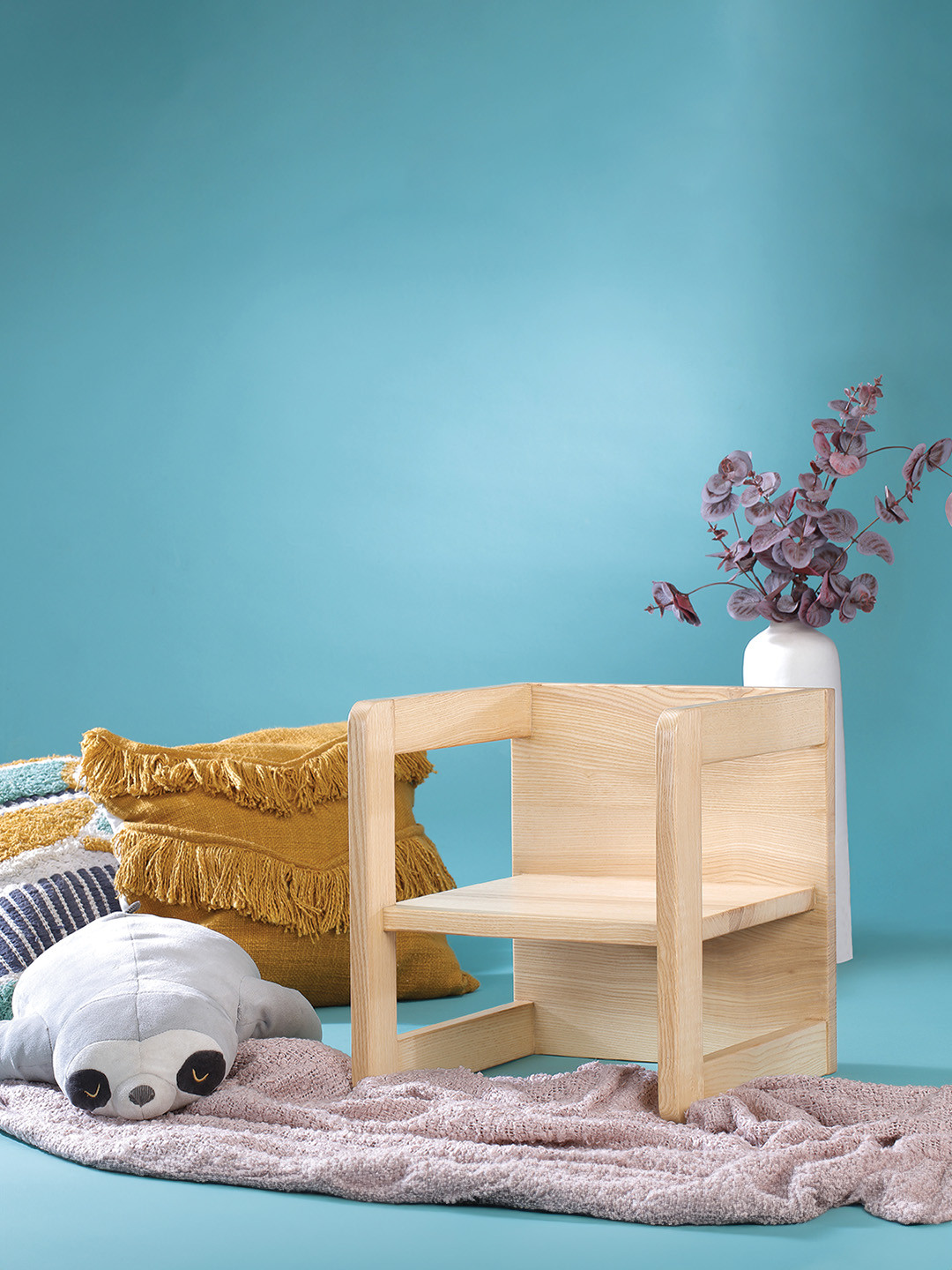 Buy Utopia Choice Kids Bige 4 In 1 Wooden Petit Cube Chair - Kids Chair ...