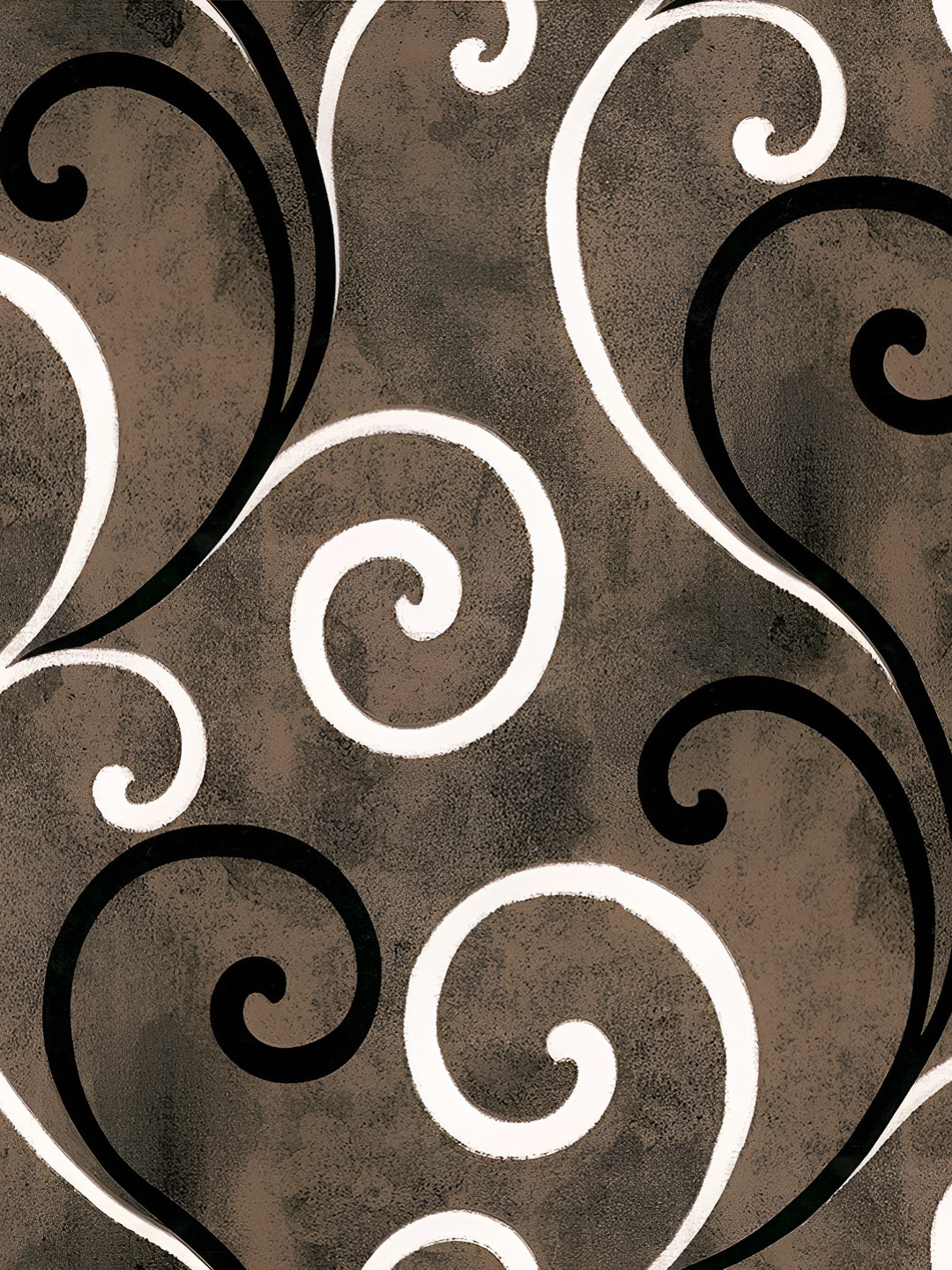 Buy Aura Brown & White Printed Self Adhesive Wall Sticker - Decals And ...