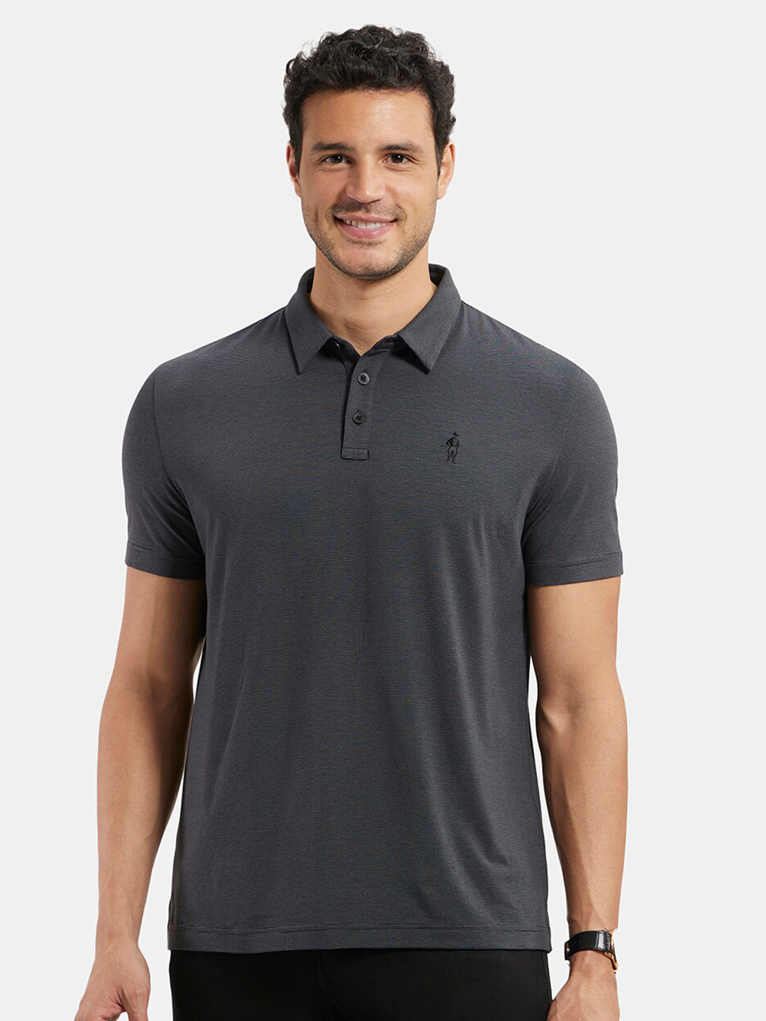 Buy Jockey Tencel Micro Modal And Cotton Blend Thin Stripe Half Sleeve ...