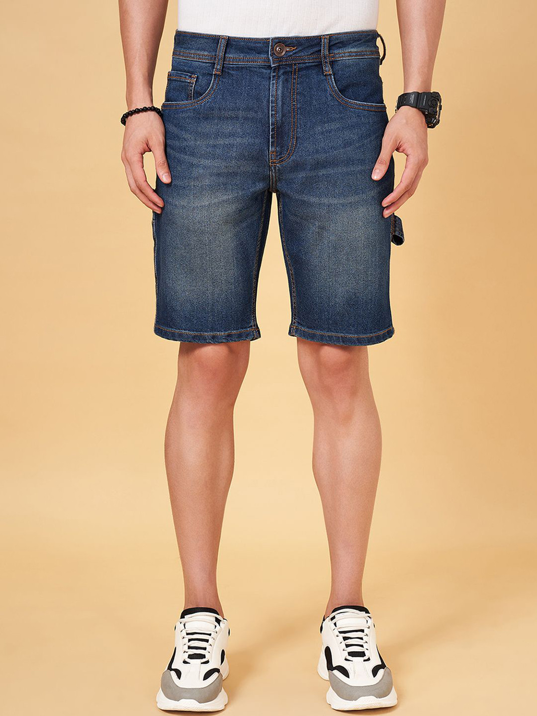 Buy SF JEANS By Pantaloons Men Washed Denim Shorts - Shorts for Men ...