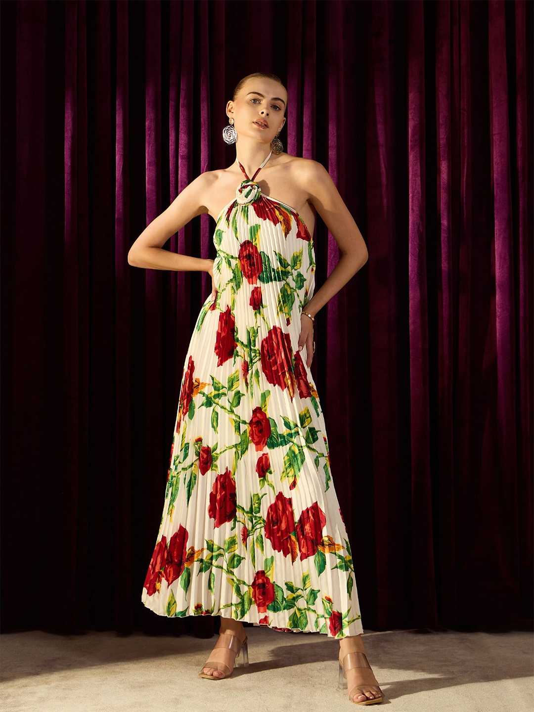 Buy KASSUALLY Floral Print Halter Neck Satin Maxi Dress - Dresses for ... Buy KASSUALLY Floral Print Halter Neck Satin Maxi Dress - Dresses for ...
