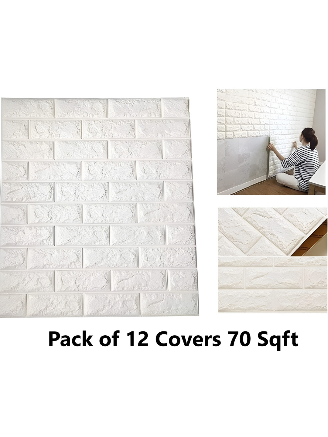 Buy Aura White Textured Self Adhesive Wall Sticker - Decals And ...