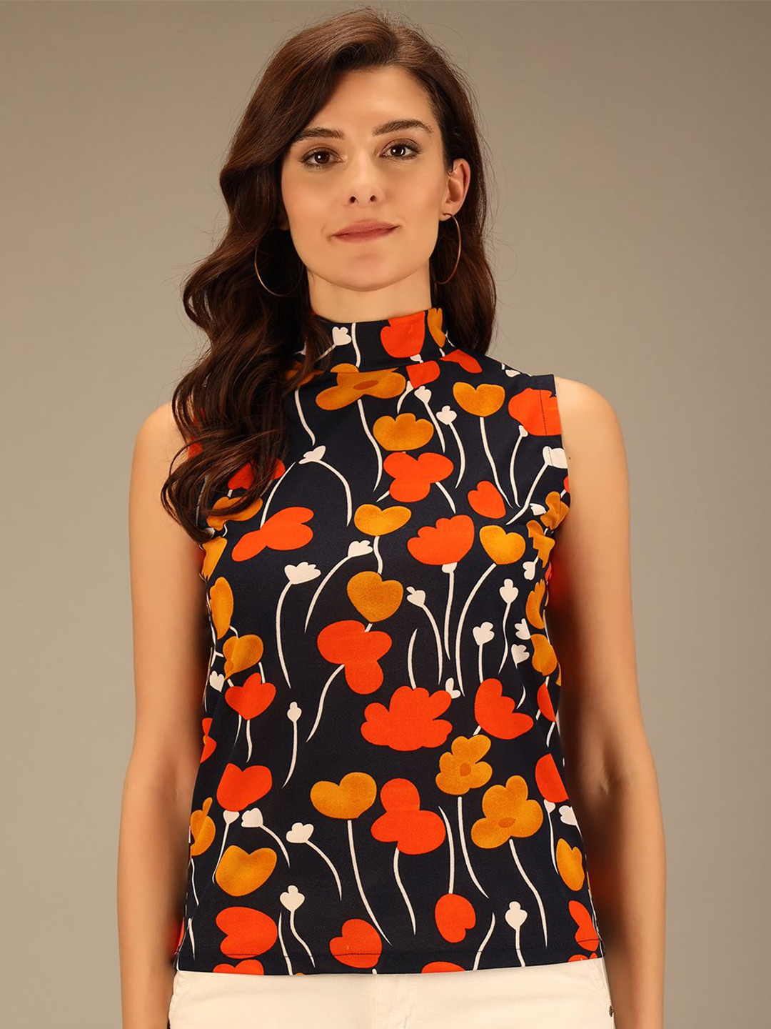 Buy TANDUL Women Floral Printed Cotton Crepe Top - Tops for Women ...