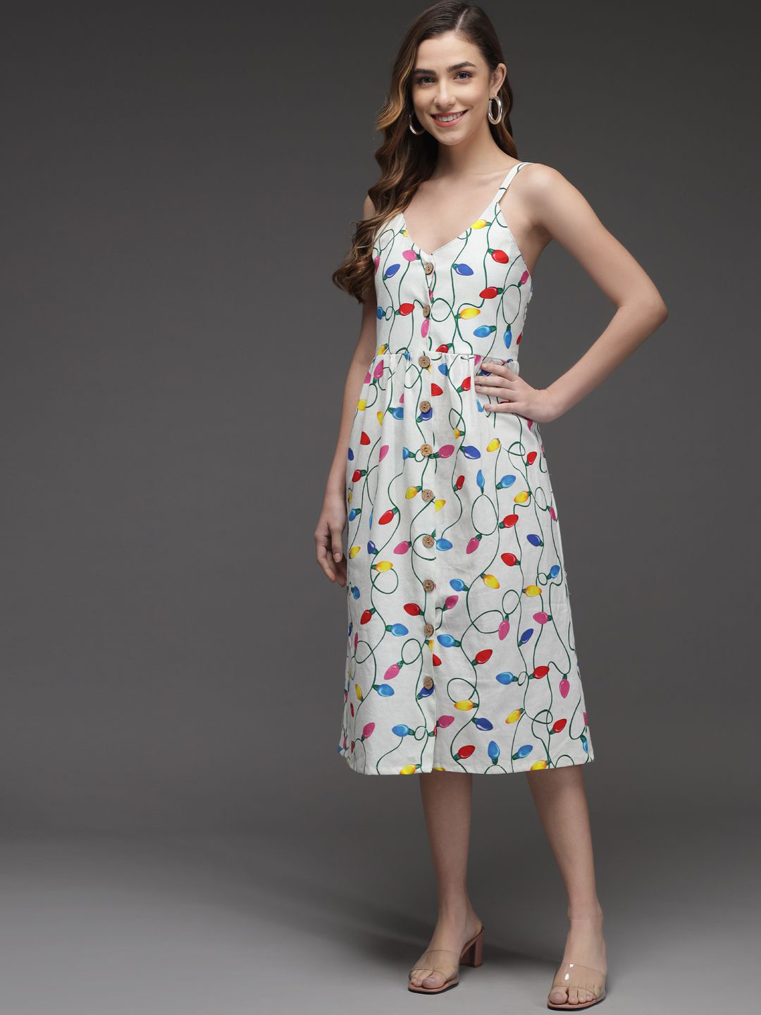 Buy TANDUL Women Print A Line Midi Dress - Dresses for Women 29676018 ...