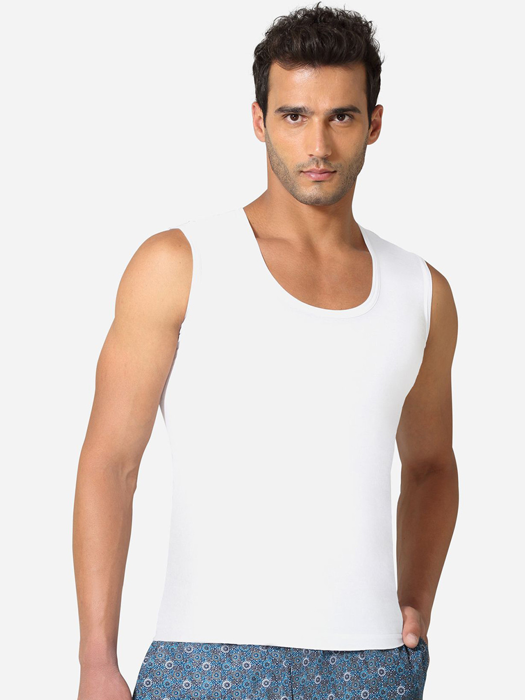Buy VStar Round Neck Pure Cotton Basic Vests PUNCH CLASSIC BS WHITE ...