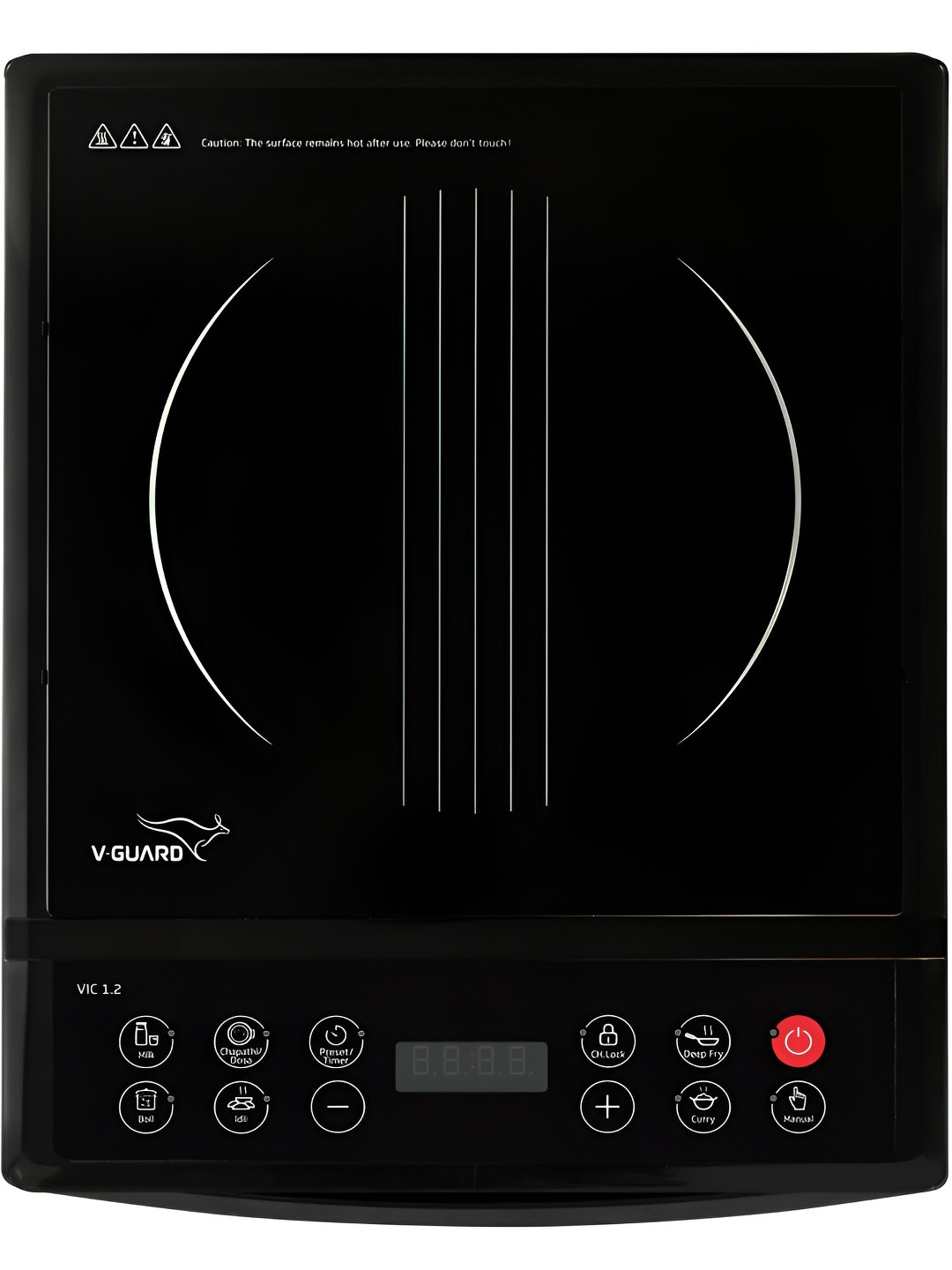 Buy V Guard Black VIC 1.2 Induction Cooktop - Induction Cooktop for ...
