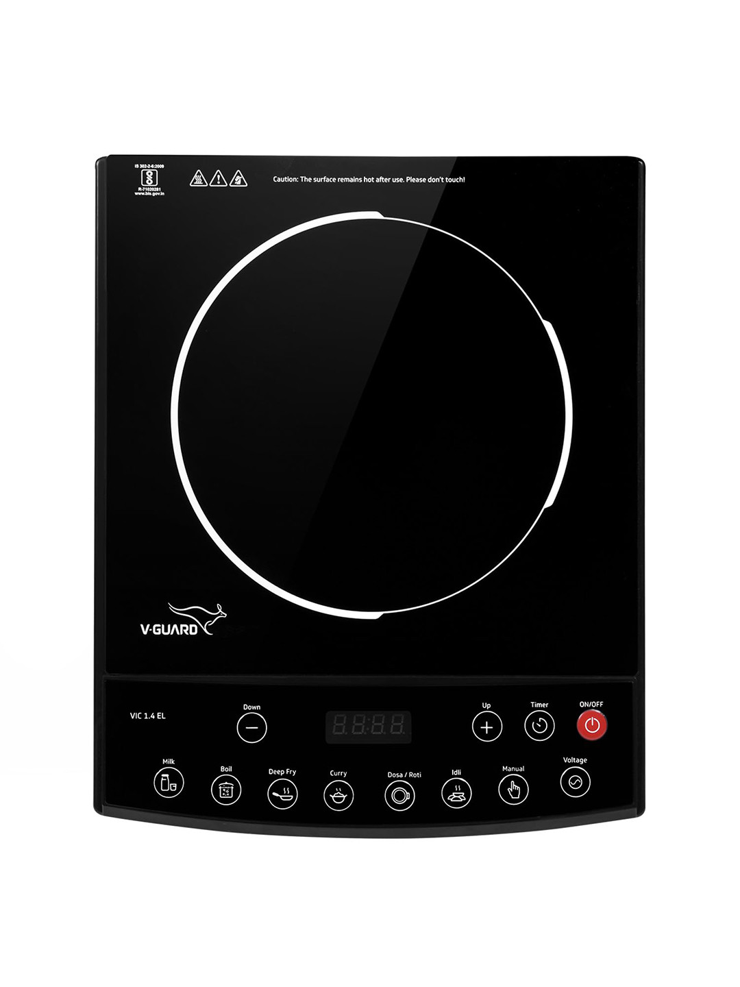 Buy V Guard VIC 1.4 EL 1400 W Induction Cooktop - Induction Cooktop for ...