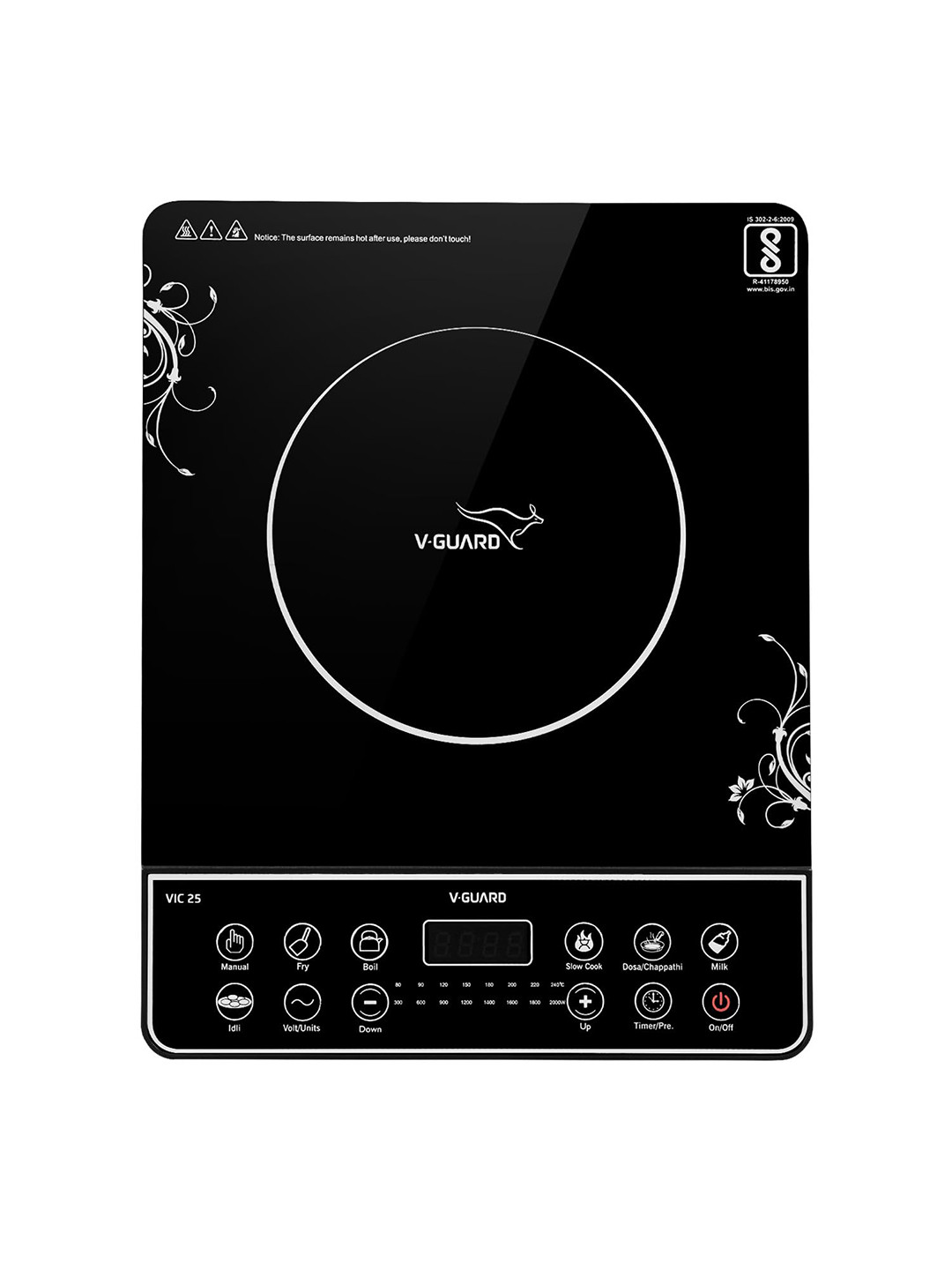 Buy V Guard VIC 25 2000 W Electric Induction Cooktop - Induction ...