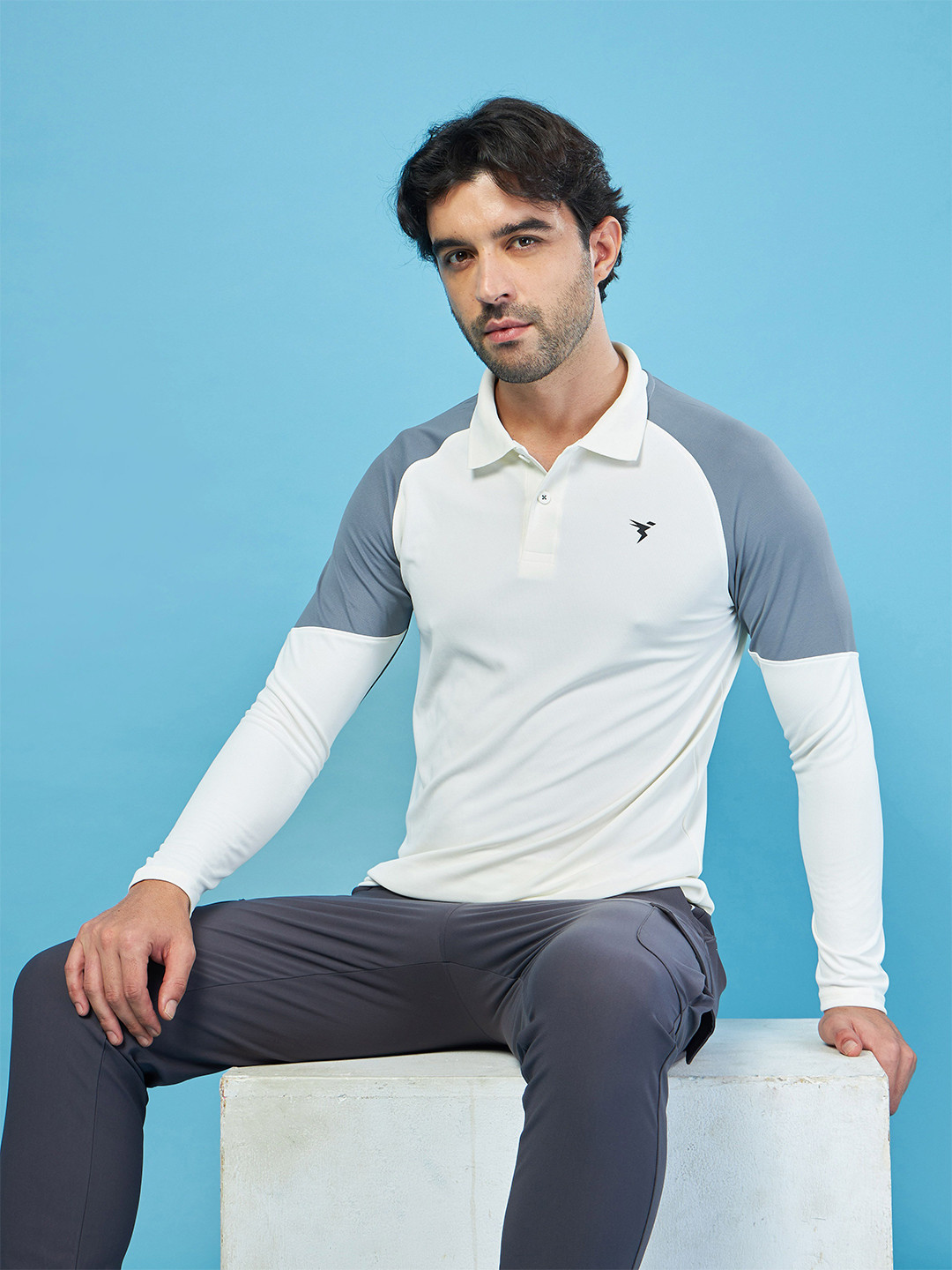 Buy Technosport Colourblocked Polo Collar Techno Cool+ UPF50 Slim Fit ...