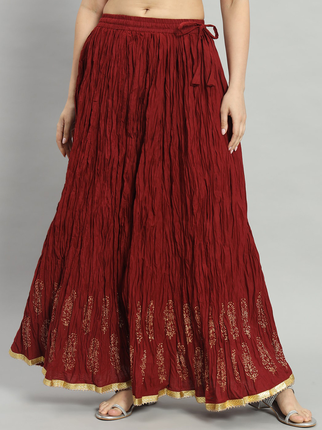 Buy ZRI Pure Cotton Flared Maxi Skirt - Skirts for Women 29682458 | Myntra