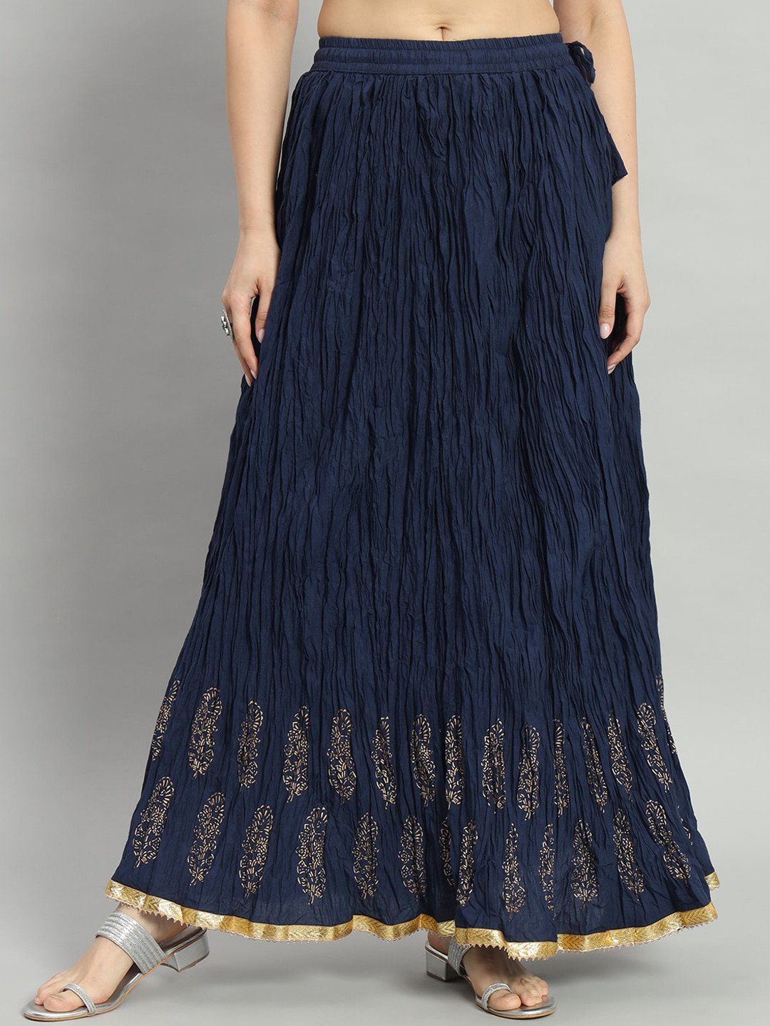 Buy ZRI Printed Pure Cotton Flared Maxi Skirt - Skirts for Women ...