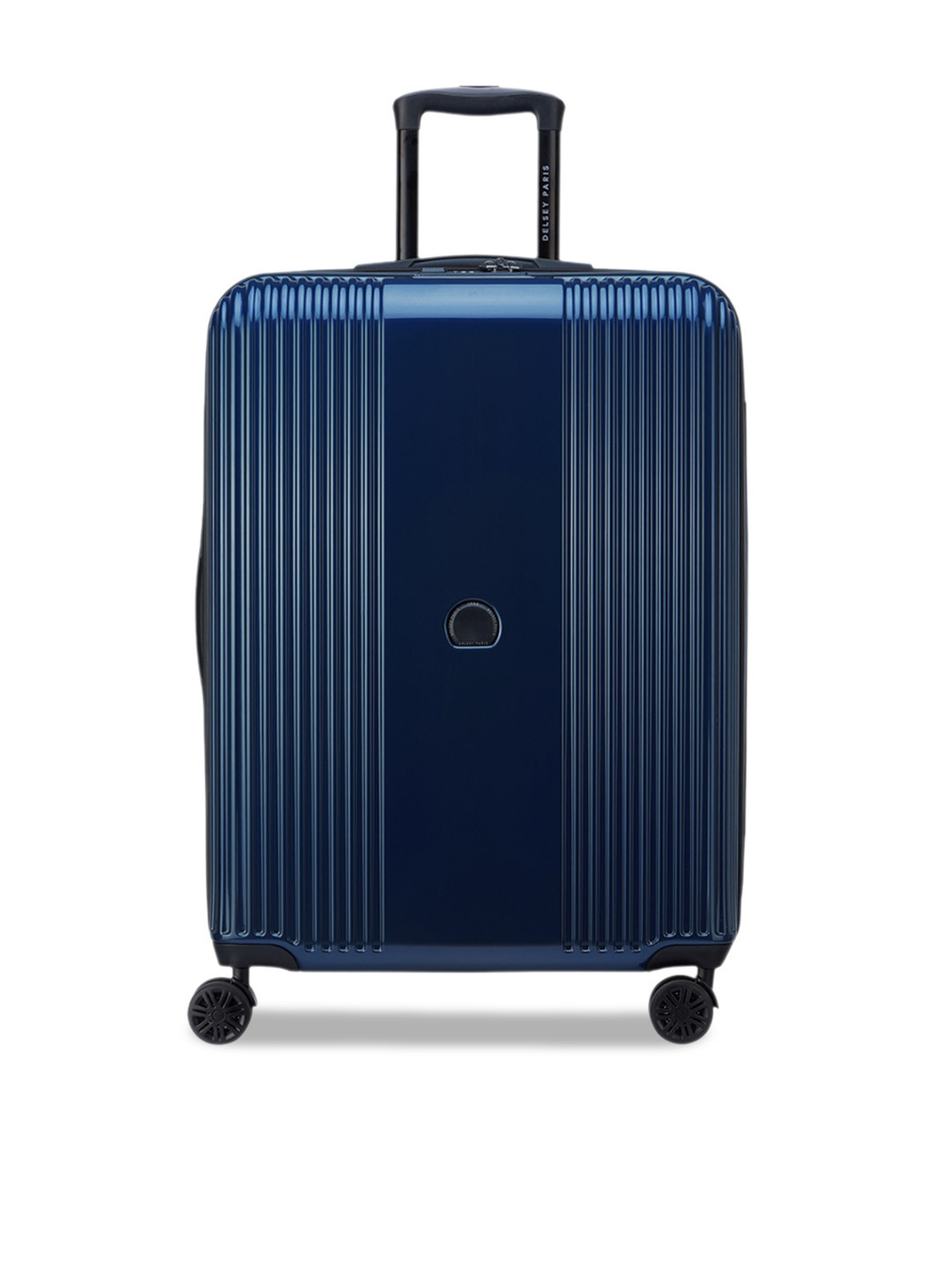 Buy DELSEY Unisex Textured Hard Sided Large Trolley Suitcase 77 CM ...
