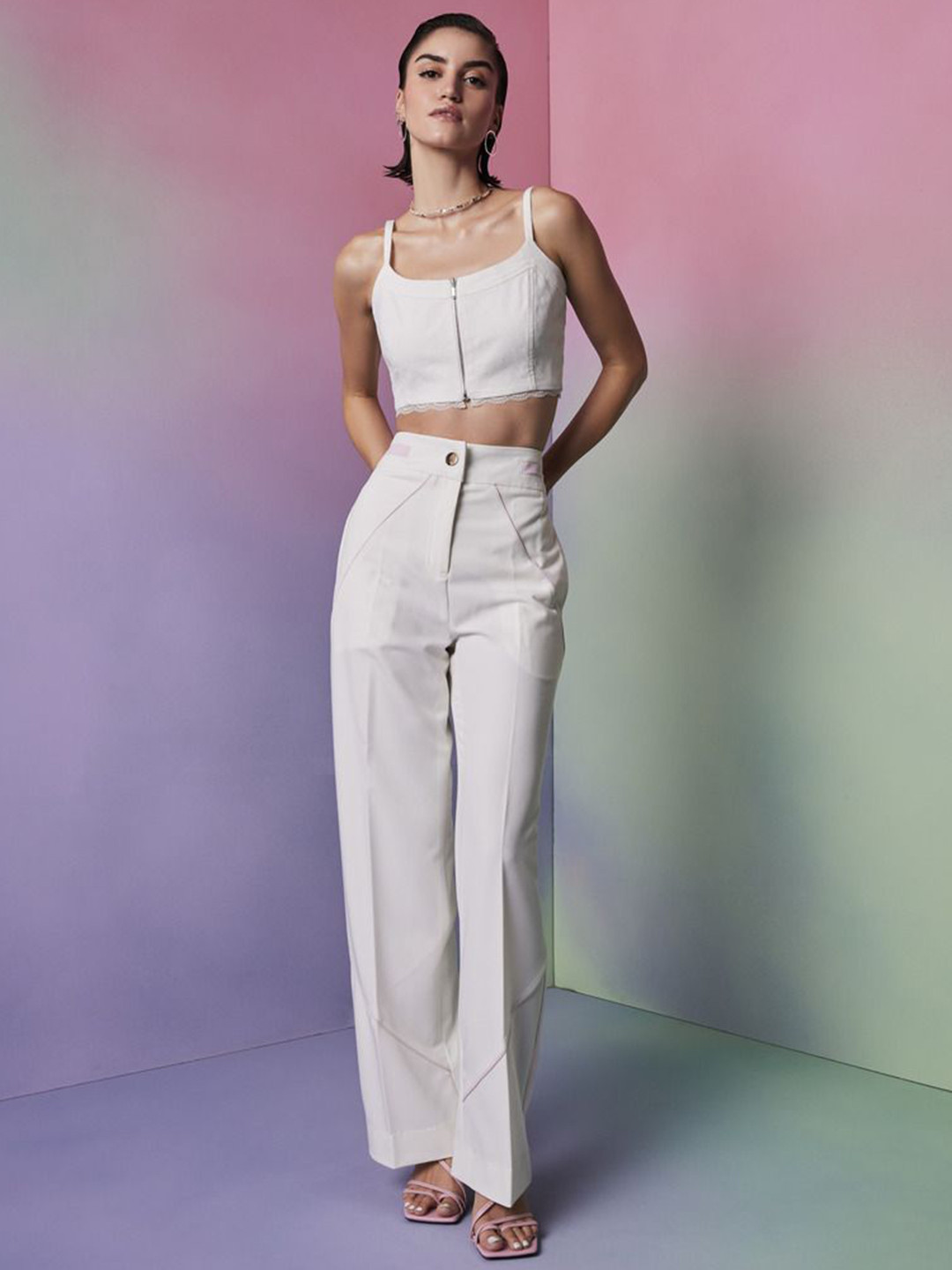 Buy The Dapper Lady Women Flared Trousers - Trousers for Women 29686024 ...