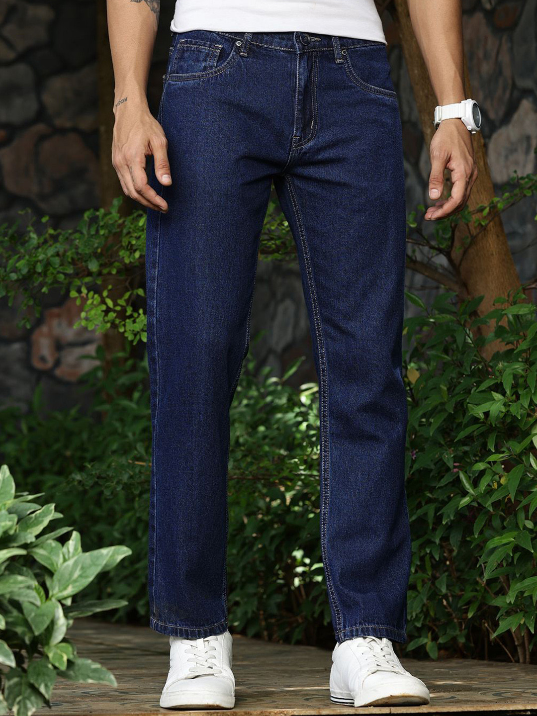 Buy Thomas Scott Men Smart Relaxed Fit Mid Rise Pure Cotton Jeans ...