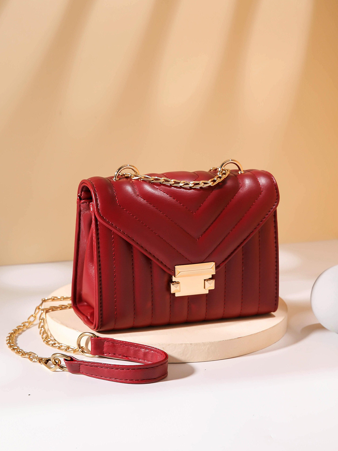 Buy Diva Dale PU Structured Satchel With Quilted Details - Handbags for ...