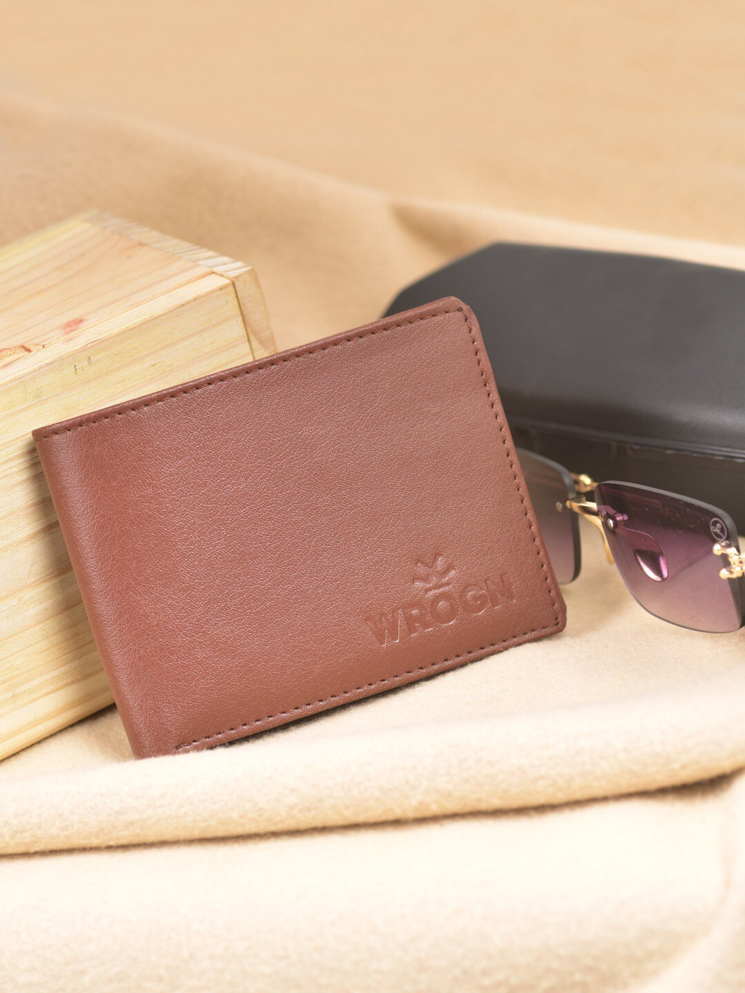 Buy WROGN Men Textured Leather Two Fold Wallet - Wallets for Men ...