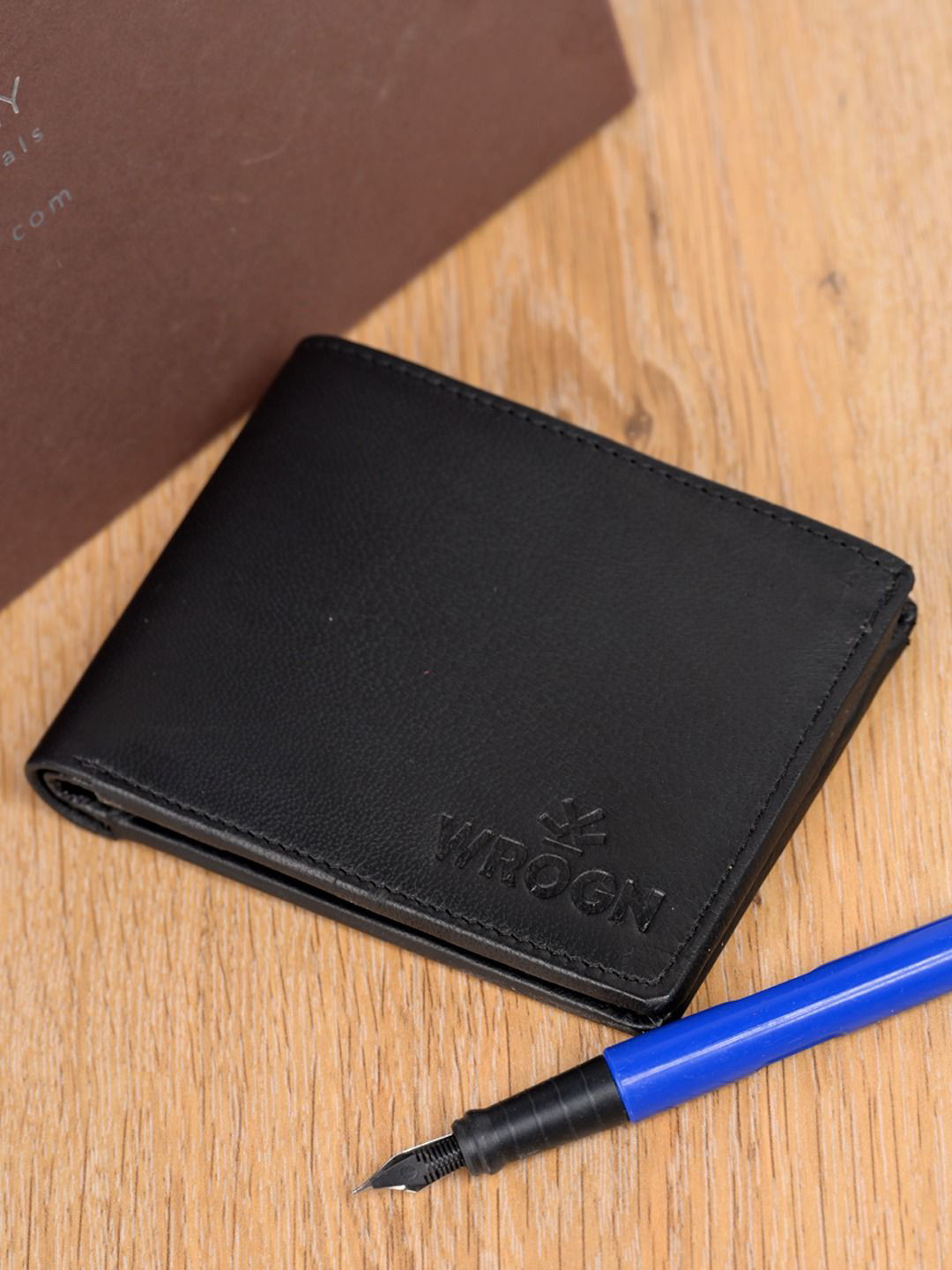 Buy WROGN Men Textured Leather Two Fold Wallet - Wallets for Men ...