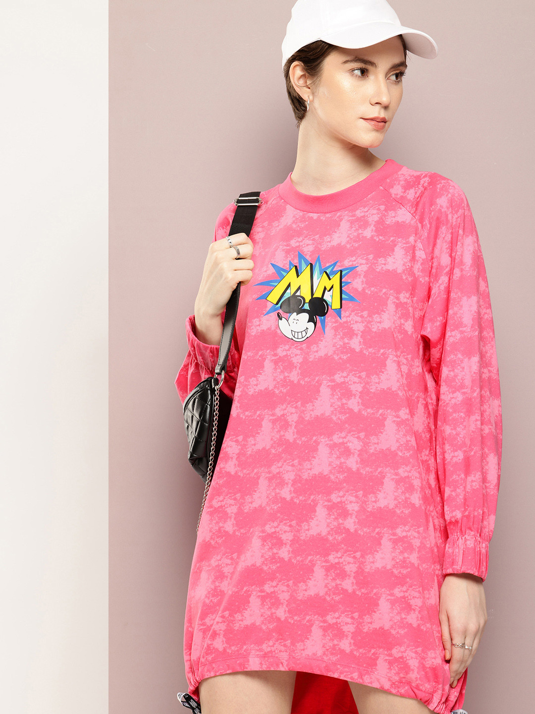 Buy Kook N Keech Pure Cotton Mickey Mouse Printed Dyed Mini T Shirt ...