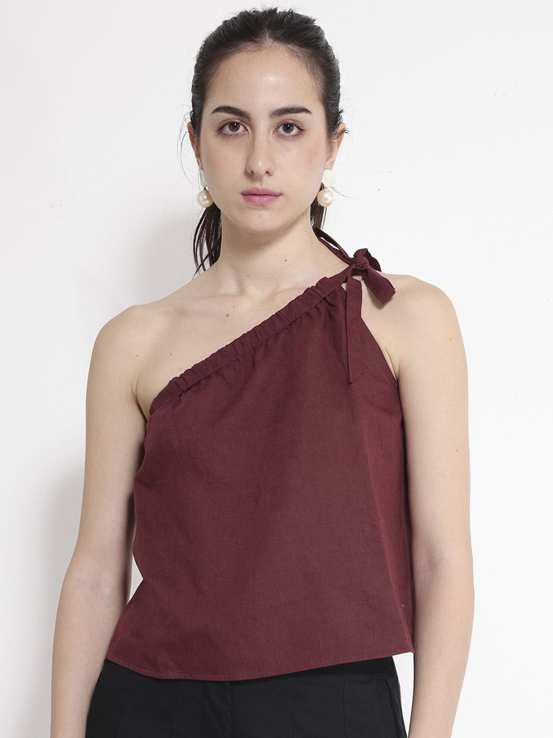 Buy RAREISM One Shoulder Cotton Top - Tops for Women 29690608 | Myntra