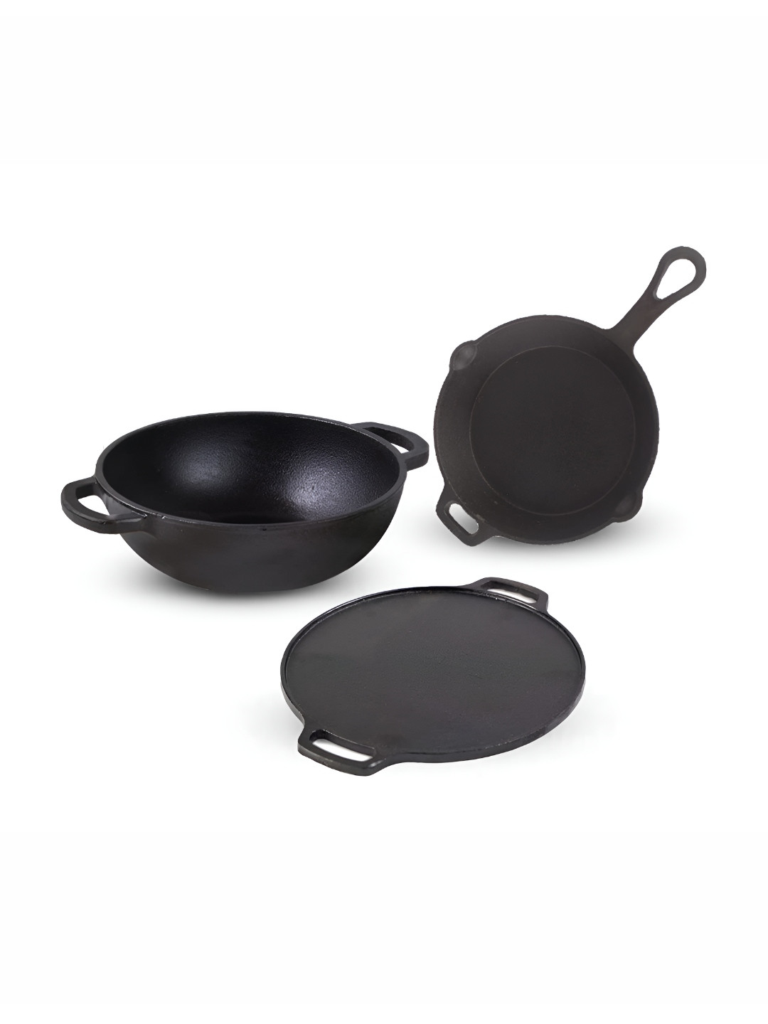 Buy The Indus Valley Pre Seasoned Cast Iron Cookware Set - Cookware Set ...