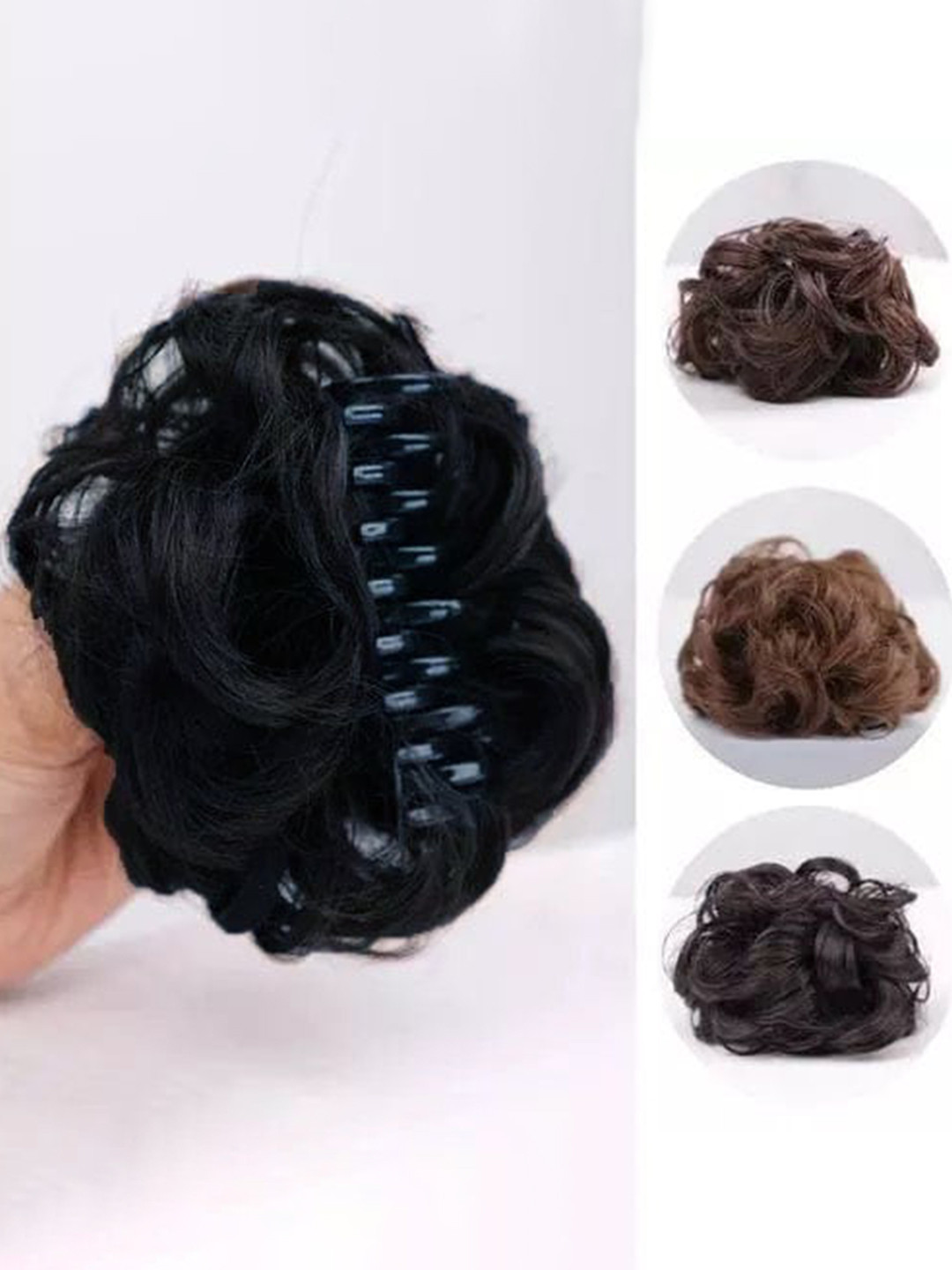 Buy CRIBE Messy Juda Bun Hair Extension Black - Hair Extension for ...