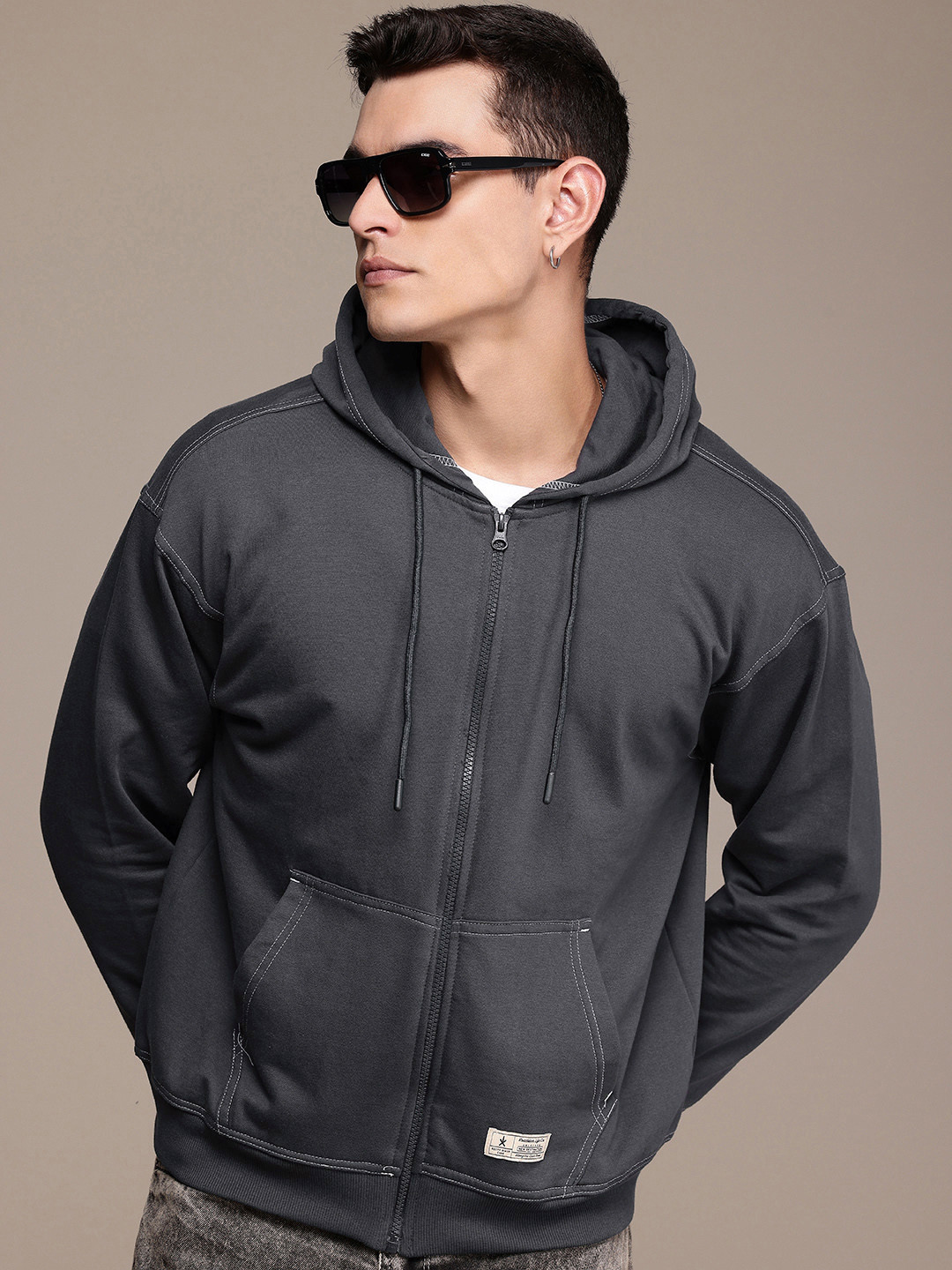 Buy The Roadster Life Co. Relaxed Fit Hooded Sweatshirt - Sweatshirts ...