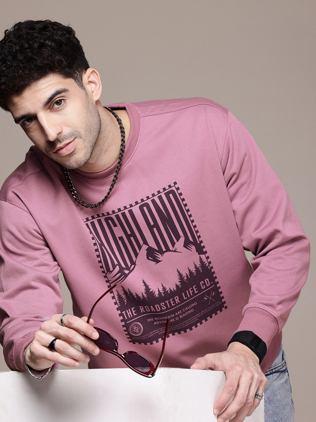 Buy The Roadster Life Co. Graphic Printed Relaxed Fit Sweatshirt - Sweatshirts for Men 29704326 ...