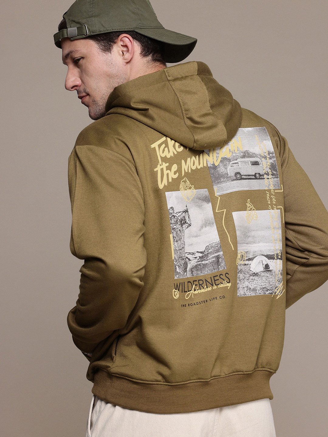 Buy The Roadster Life Co. Graphic Printed Hooded Relaxed Fit Sweatshirt - Sweatshirts for Men ...