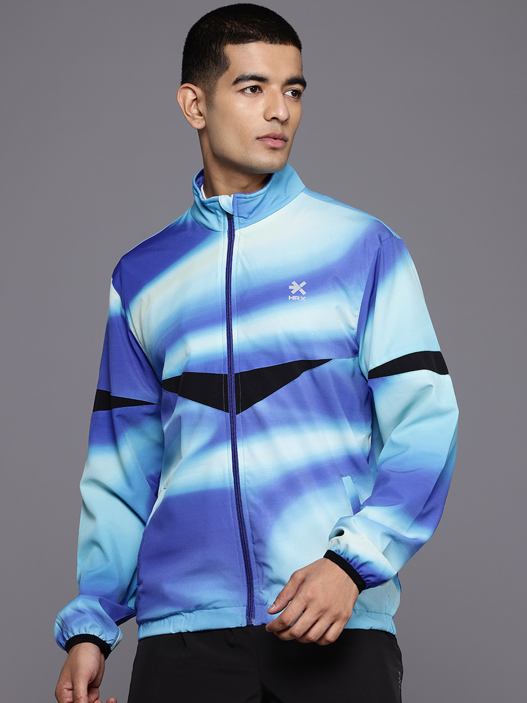 Buy HRX By Hrithik Roshan Dyed Rapid Dry Running Jacket - Jackets for ...